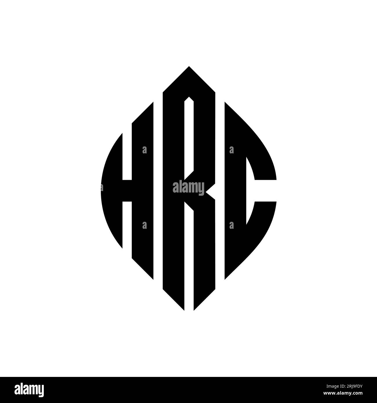Hrc Circle Letter Logo Design With Circle And Ellipse Shape Hrc Ellipse Letters With