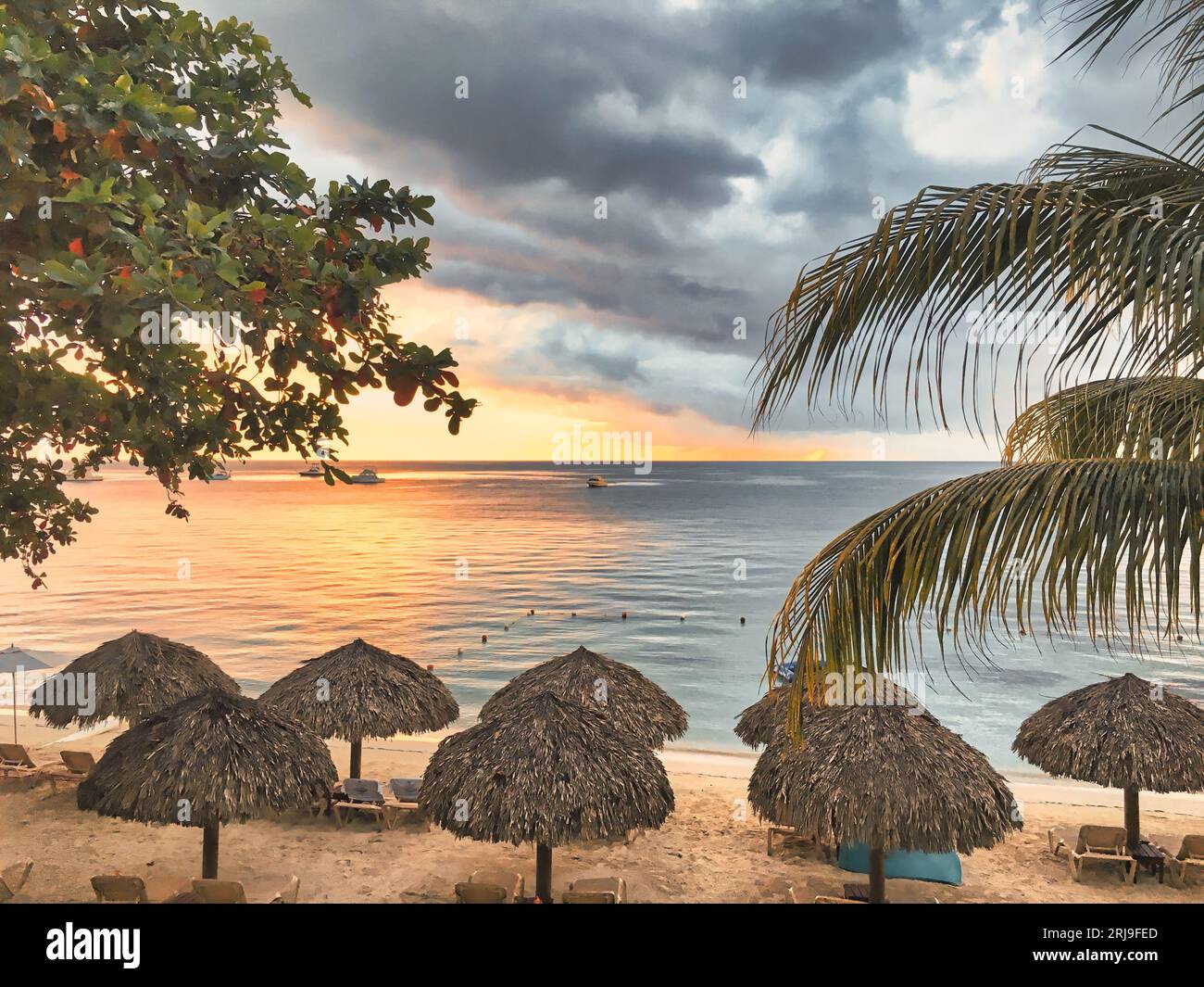 Overlooking beach sunset from hi-res stock photography and images - Alamy