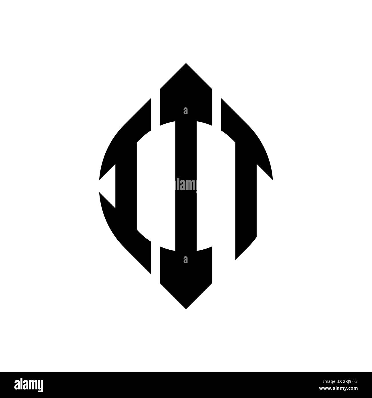 IIT circle letter logo design with circle and ellipse shape. IIT ...