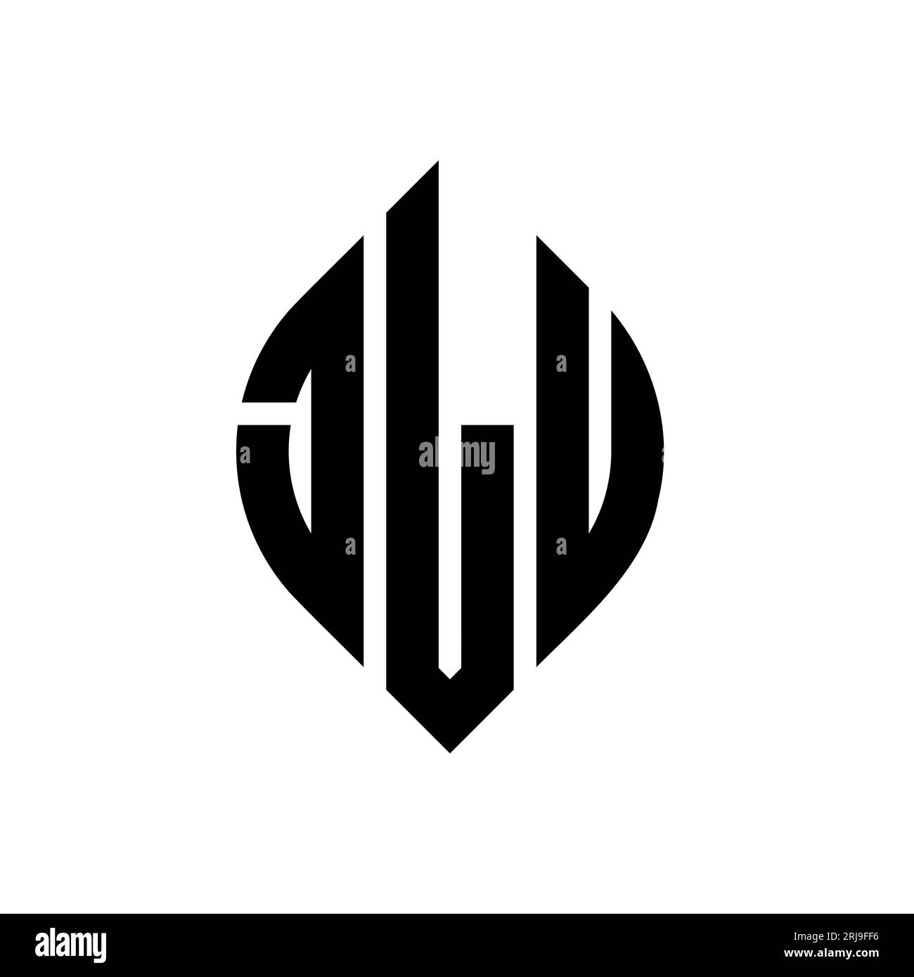 JLU circle letter logo design with circle and ellipse shape. JLU ...
