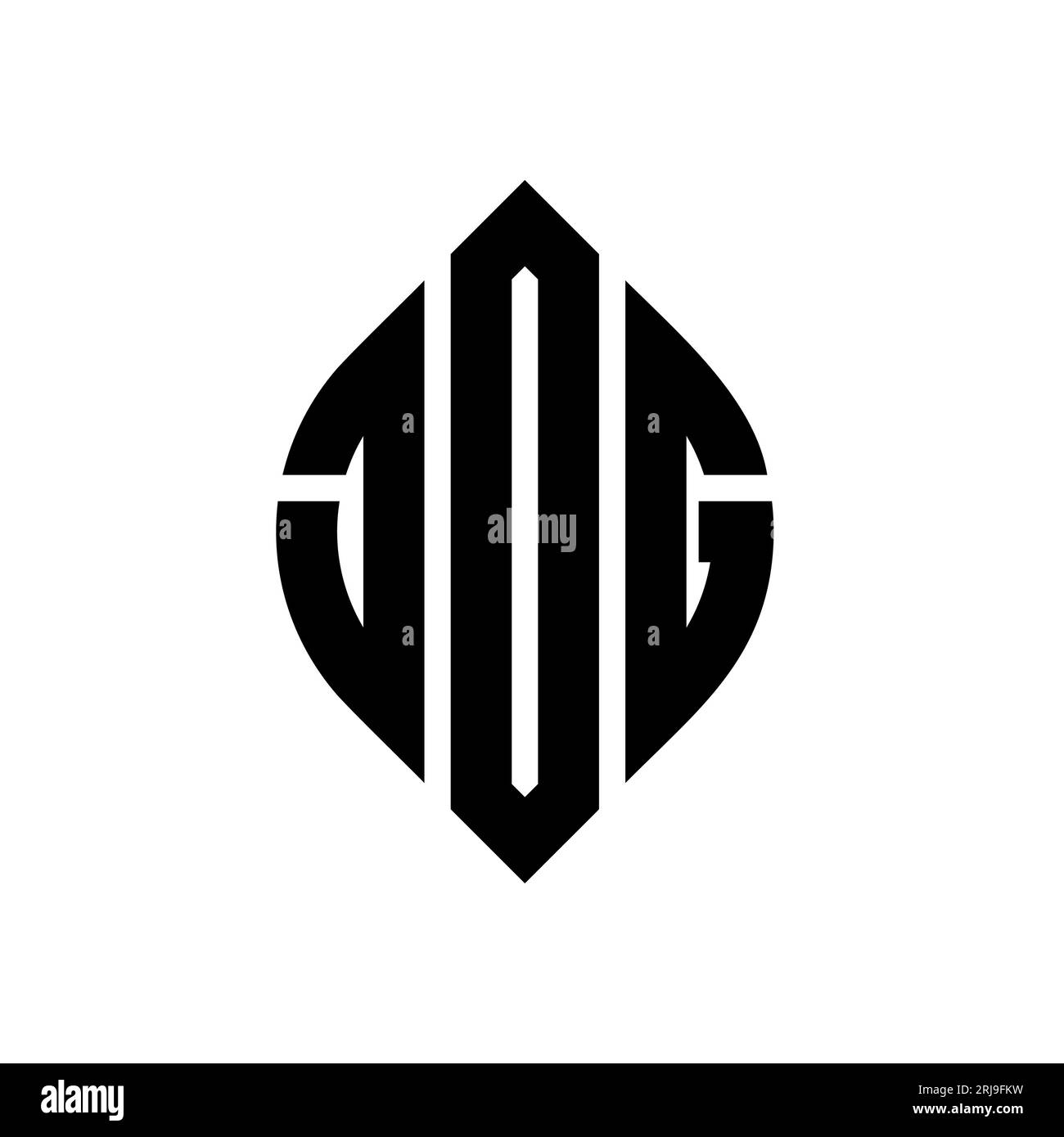 JOG circle letter logo design with circle and ellipse shape. JOG ...