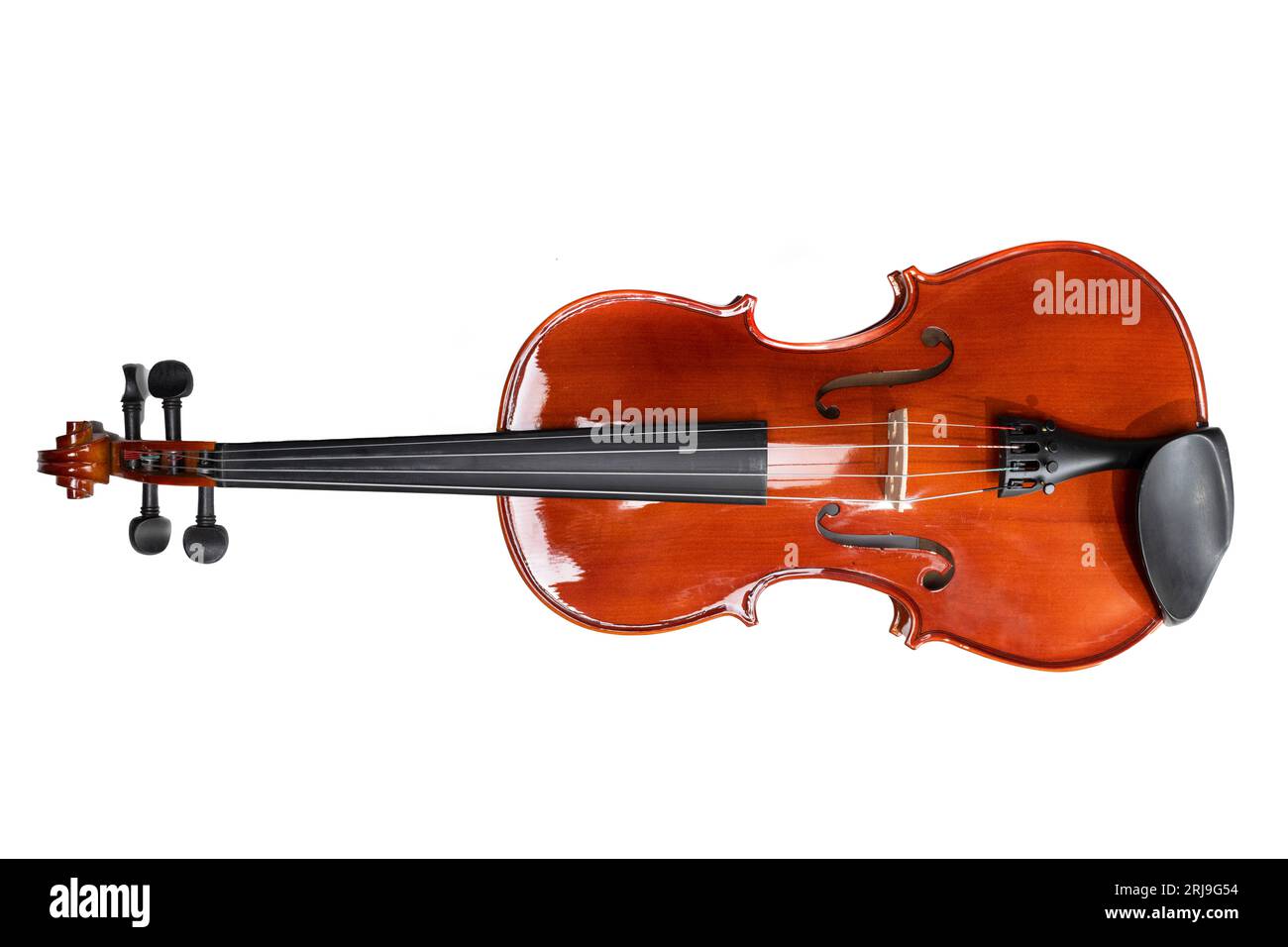 Violin orchestra musical instrument isolated over white background ...