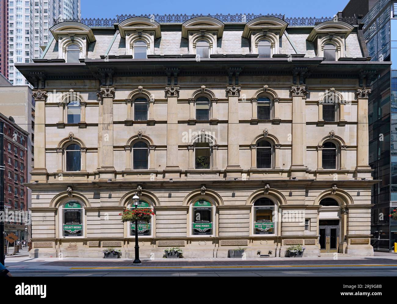 Old bank building in Toronto from the 1870s, now used as a restaurant ...
