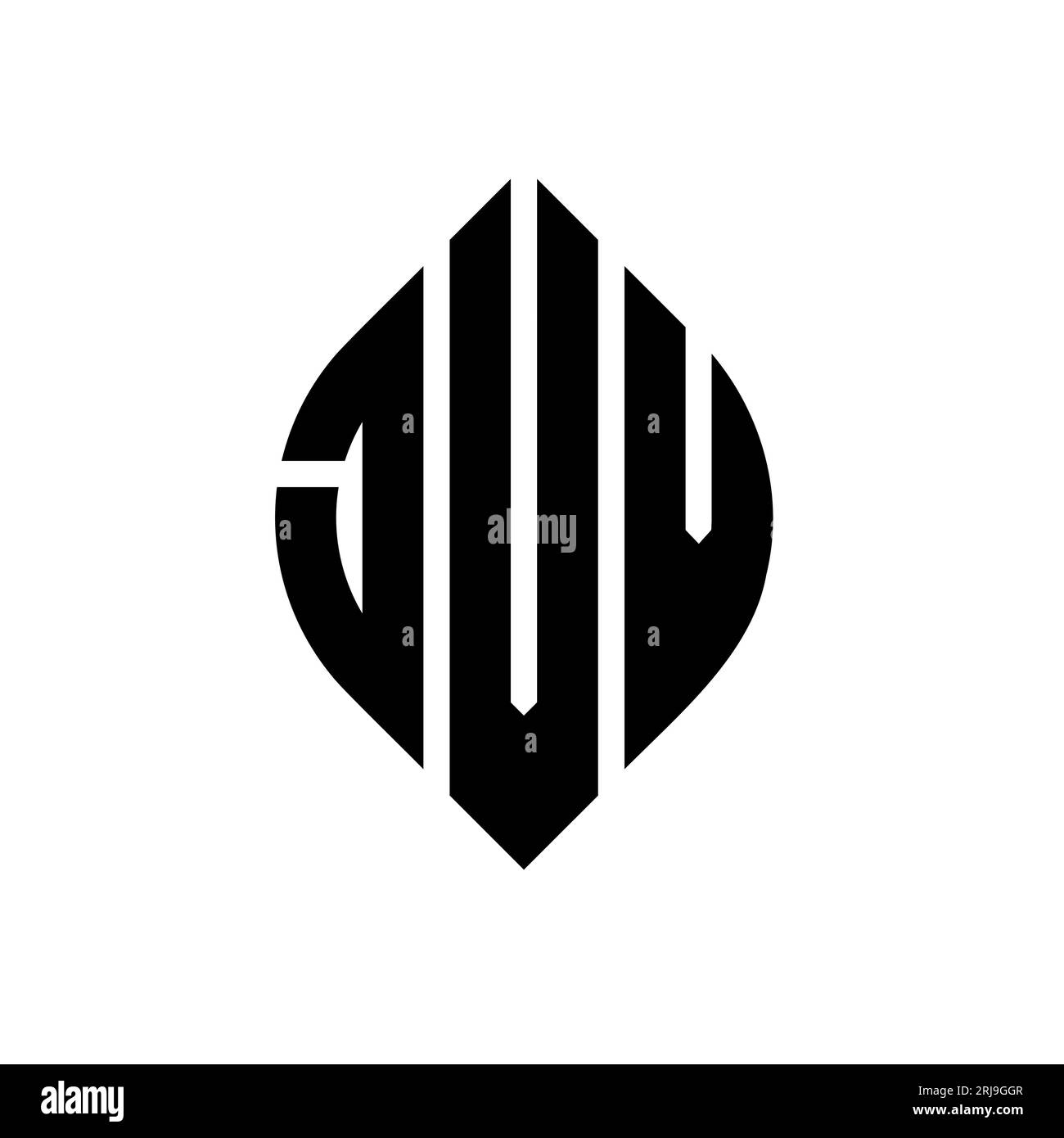 JVV circle letter logo design with circle and ellipse shape. JVV ...