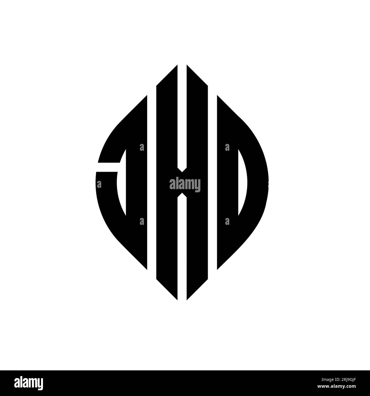 JXD circle letter logo design with circle and ellipse shape. JXD ...
