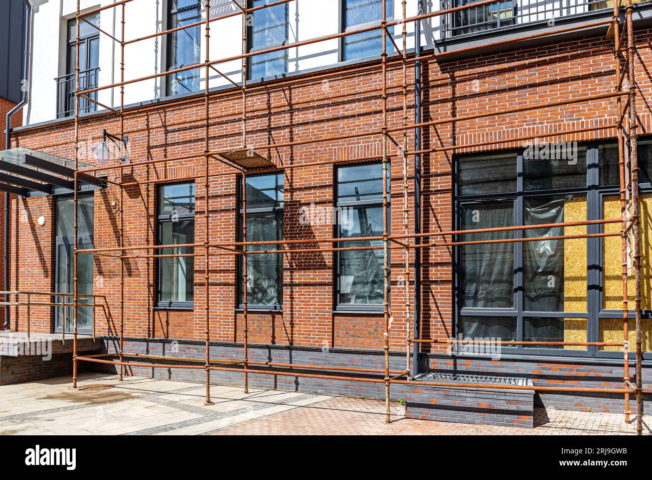 Reconstruction work repairing old hi-res stock photography and images ...