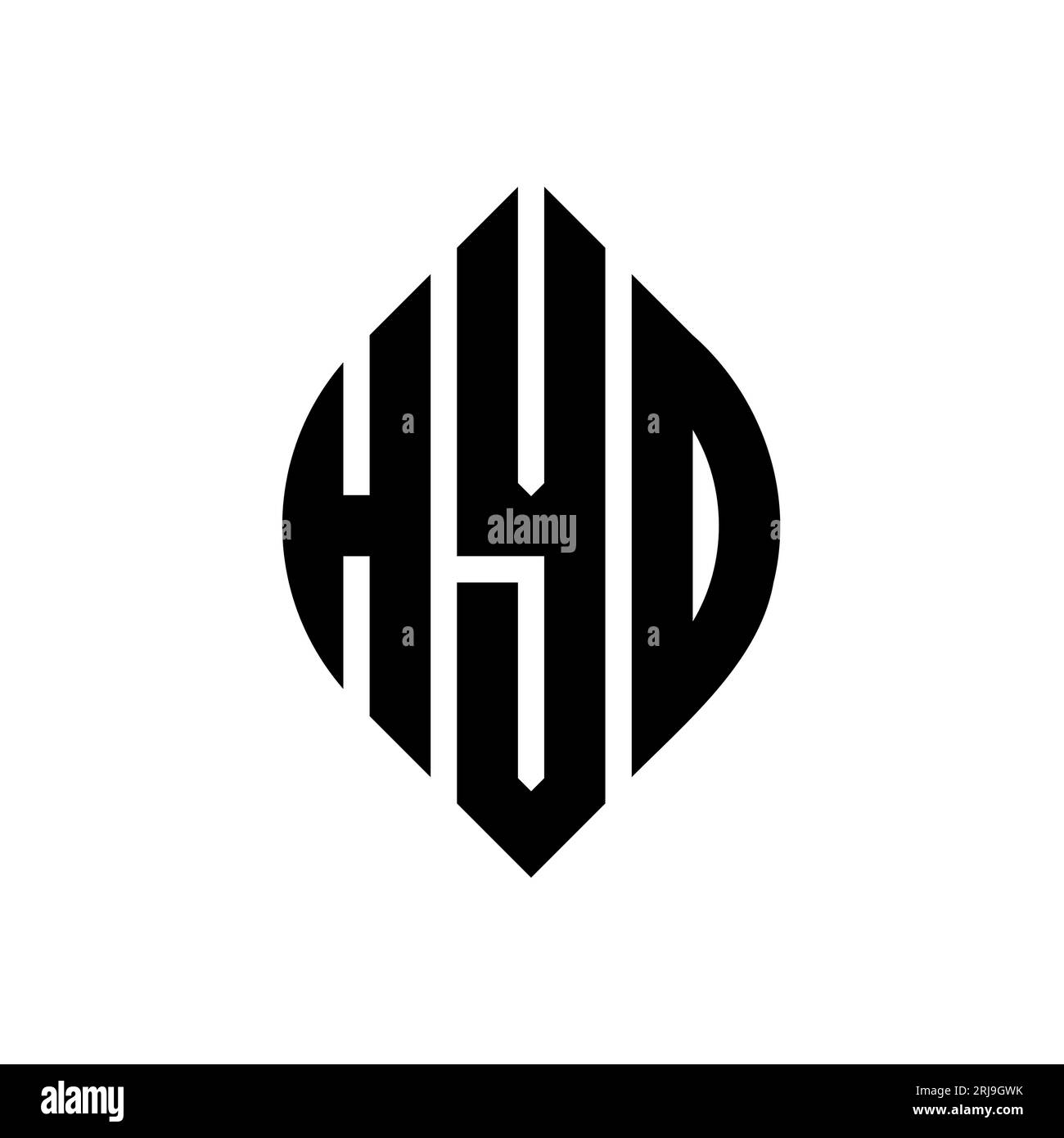 HYO circle letter logo design with circle and ellipse shape. HYO ...