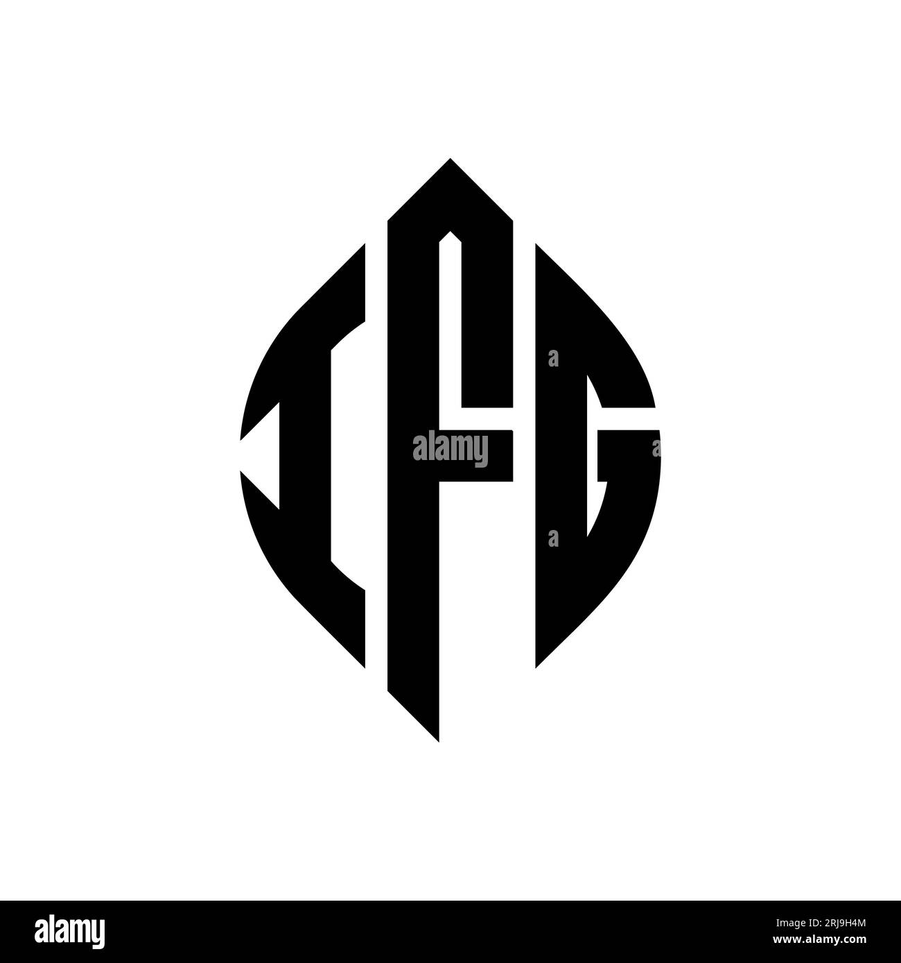 IFG circle letter logo design with circle and ellipse shape. IFG ...