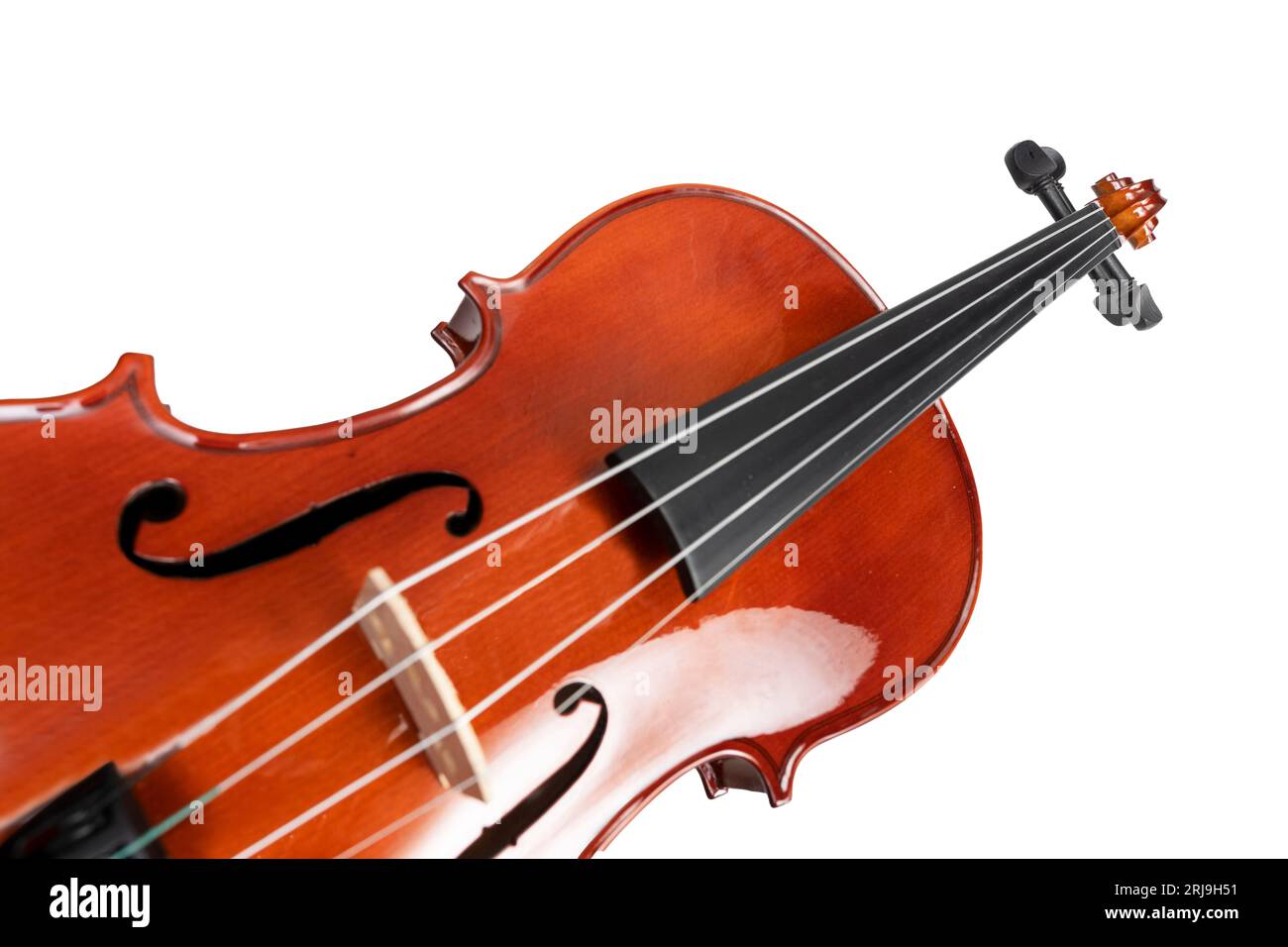 Violin orchestra musical instrument isolated over white background ...