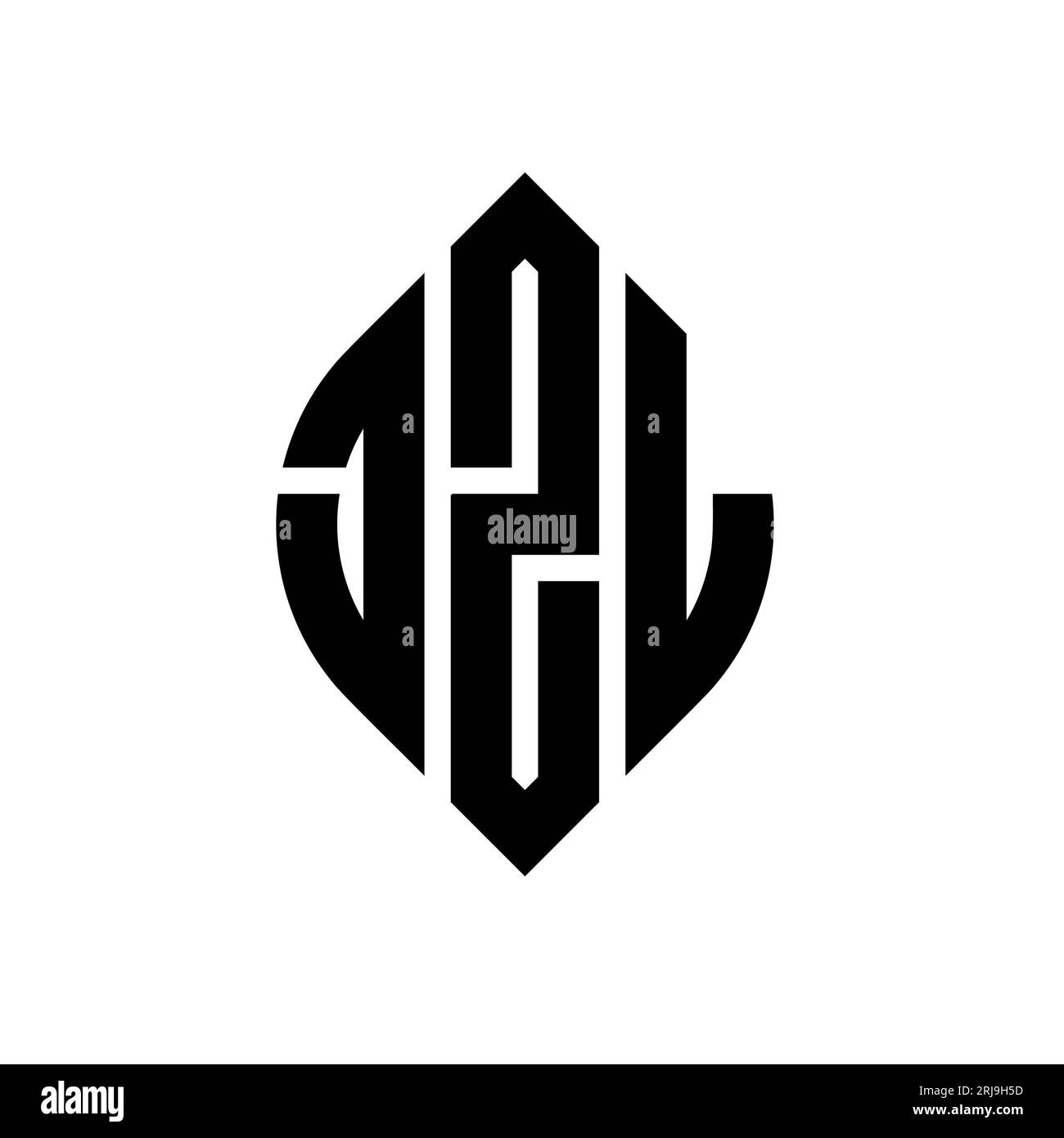 JZL circle letter logo design with circle and ellipse shape. JZL ...