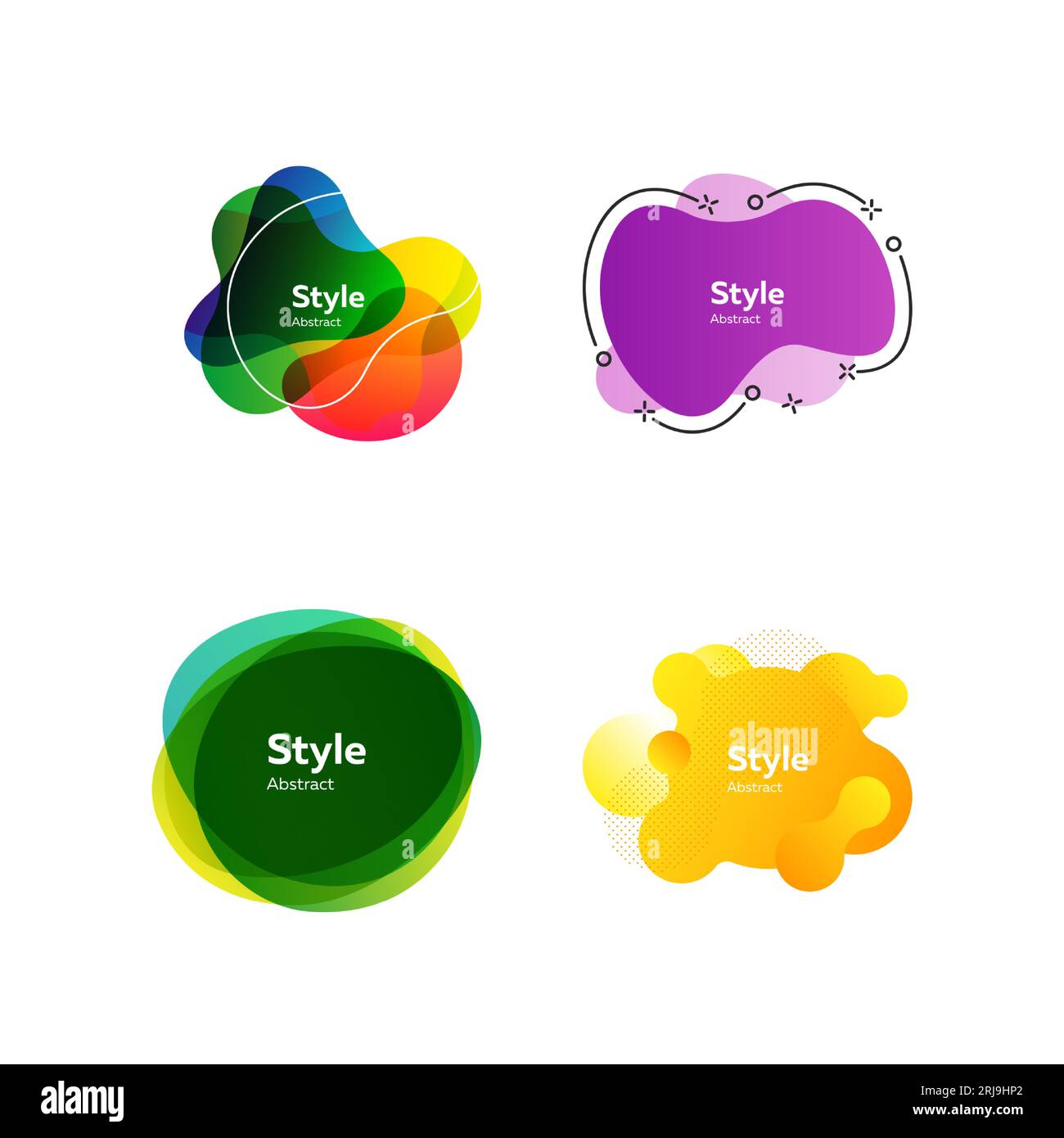 Colorful geometric forms with text sample Stock Vector Image & Art - Alamy