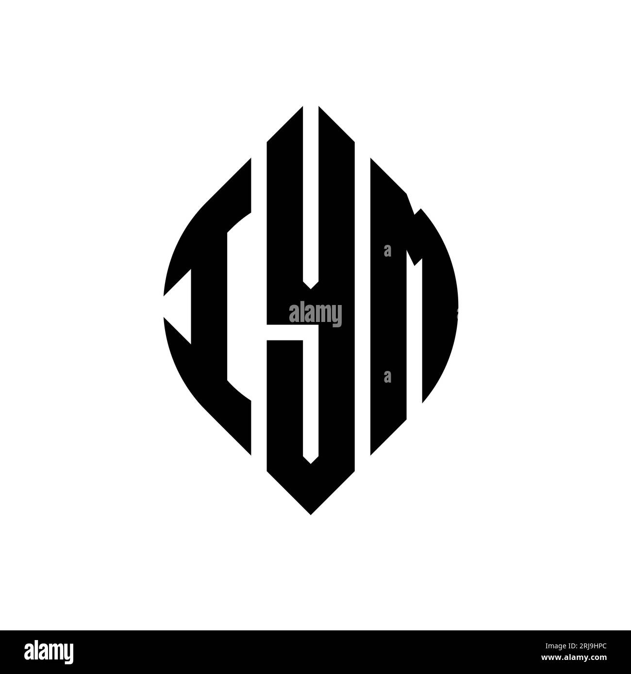 IYM circle letter logo design with circle and ellipse shape. IYM ...