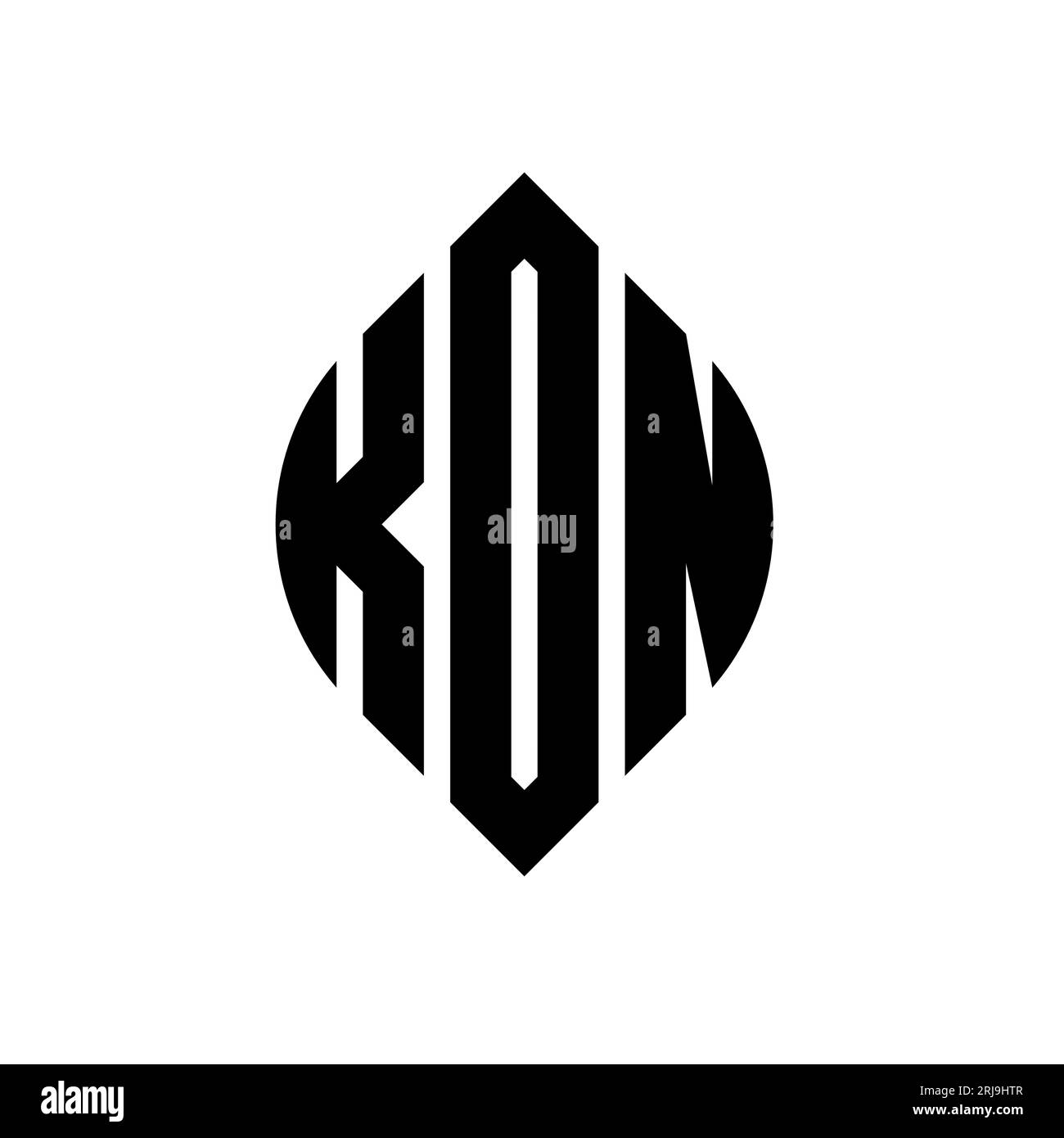 KDN circle letter logo design with circle and ellipse shape. KDN ...