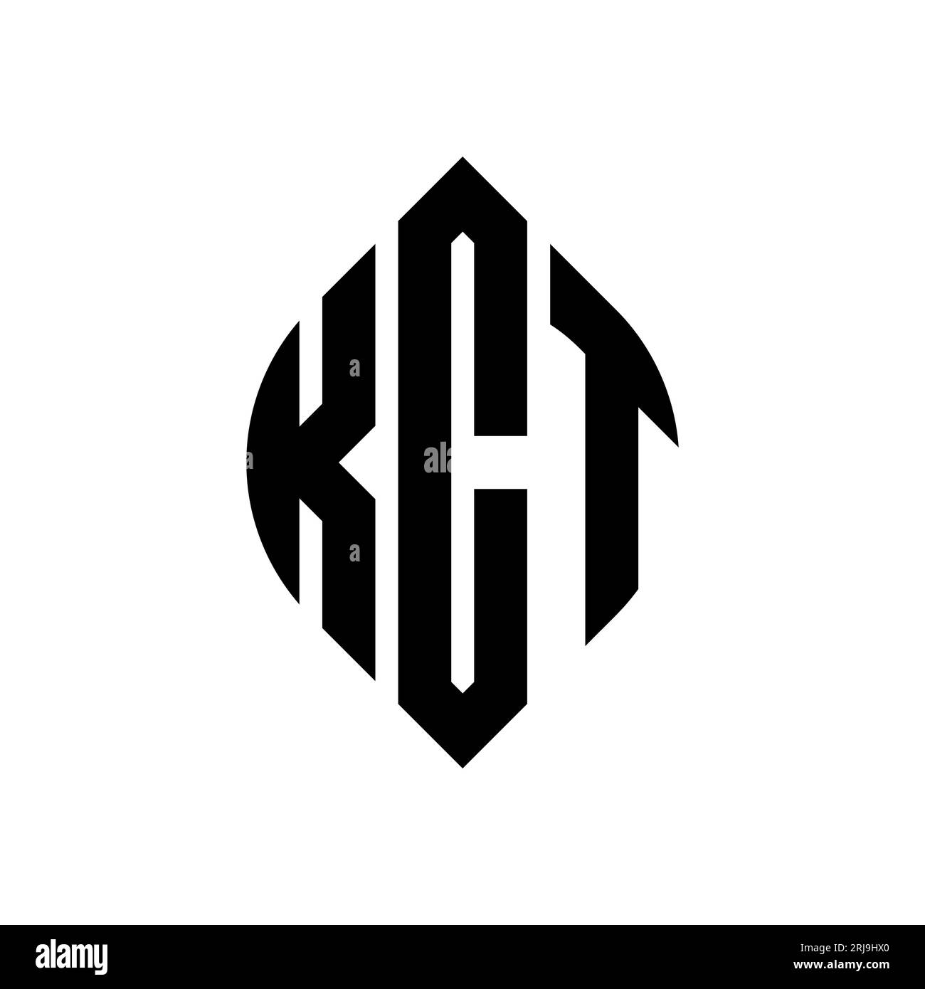 KCT circle letter logo design with circle and ellipse shape. KCT ellipse letters with ...