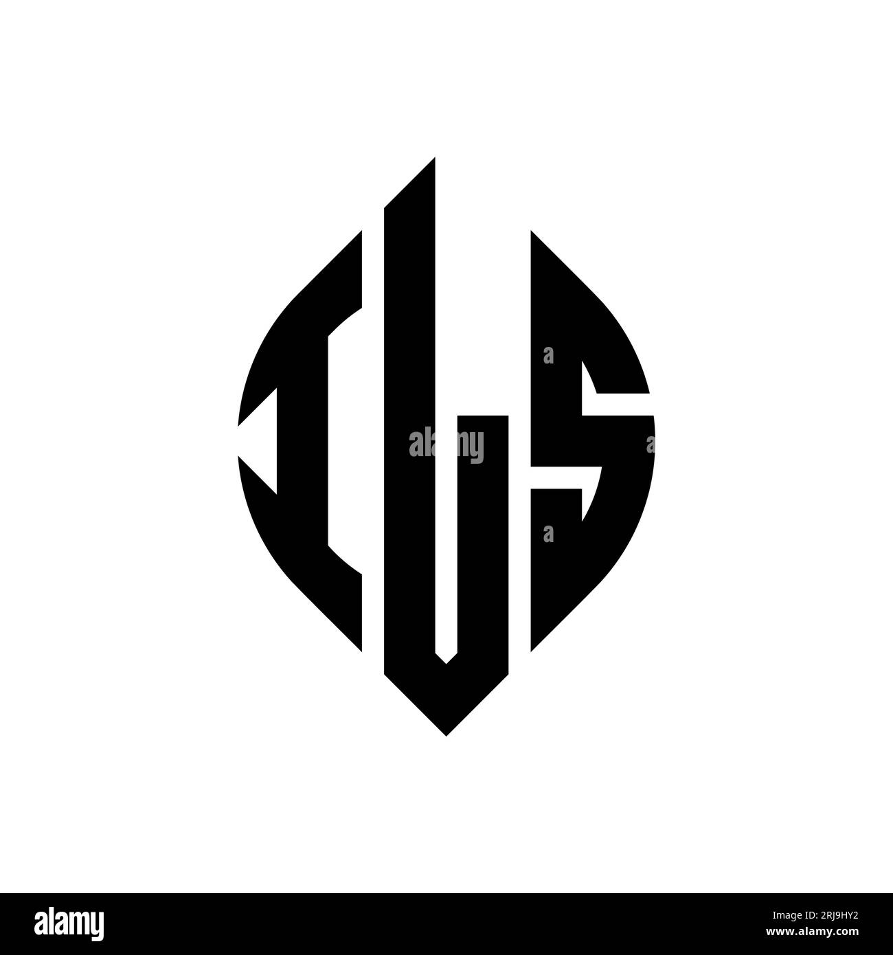 ILS circle letter logo design with circle and ellipse shape. ILS ...
