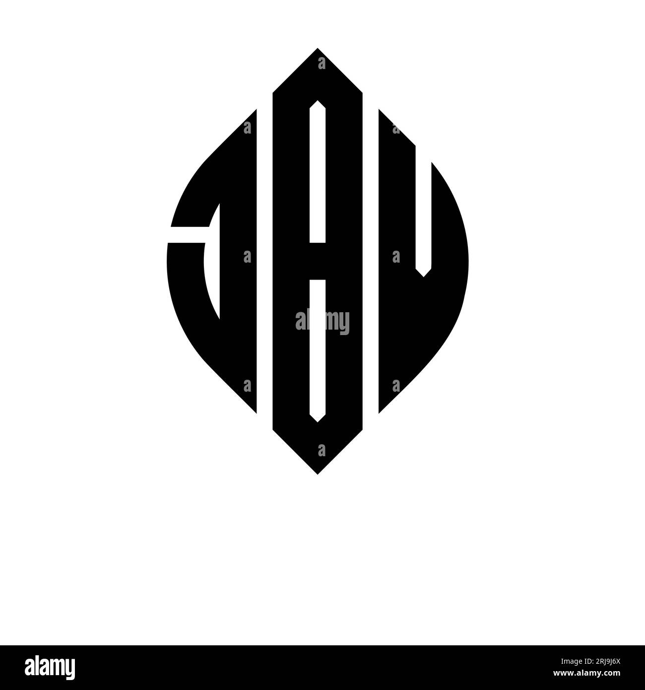 JBV circle letter logo design with circle and ellipse shape. JBV ...