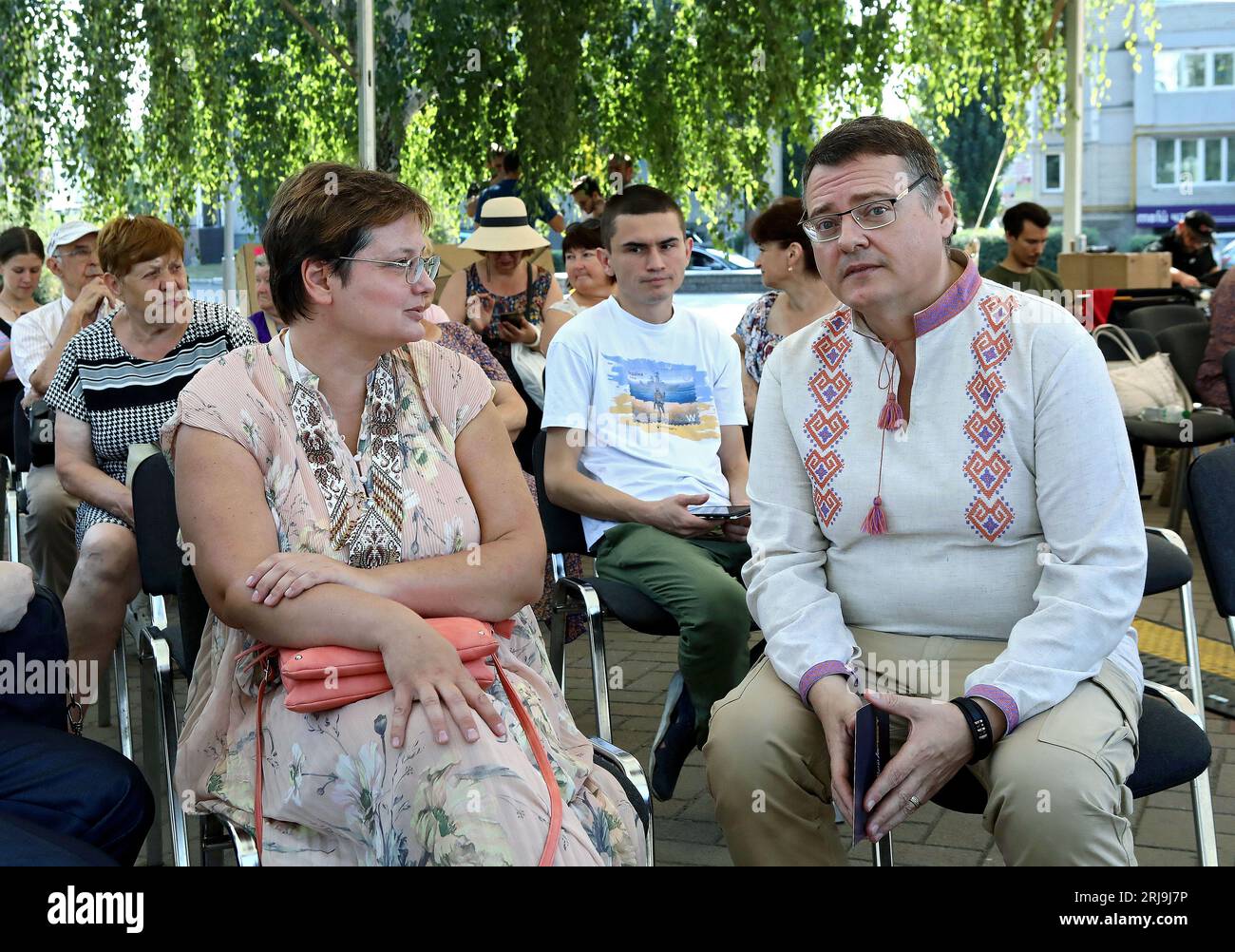 Non Exclusive: BORODIANKA, UKRAINE - AUGUST 20, 2023 - Ukrainian writer ...