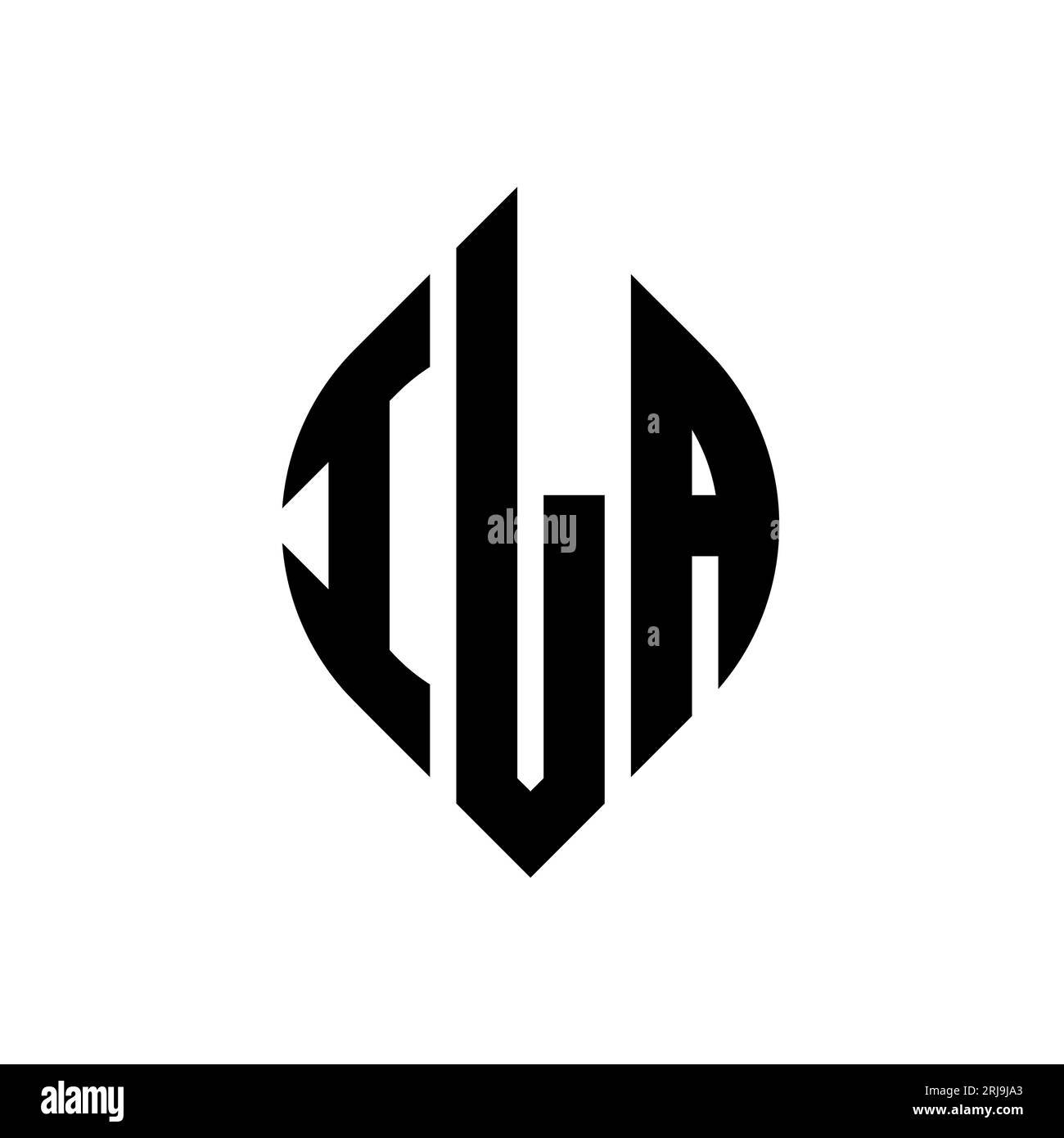 ILA circle letter logo design with circle and ellipse shape. ILA ...