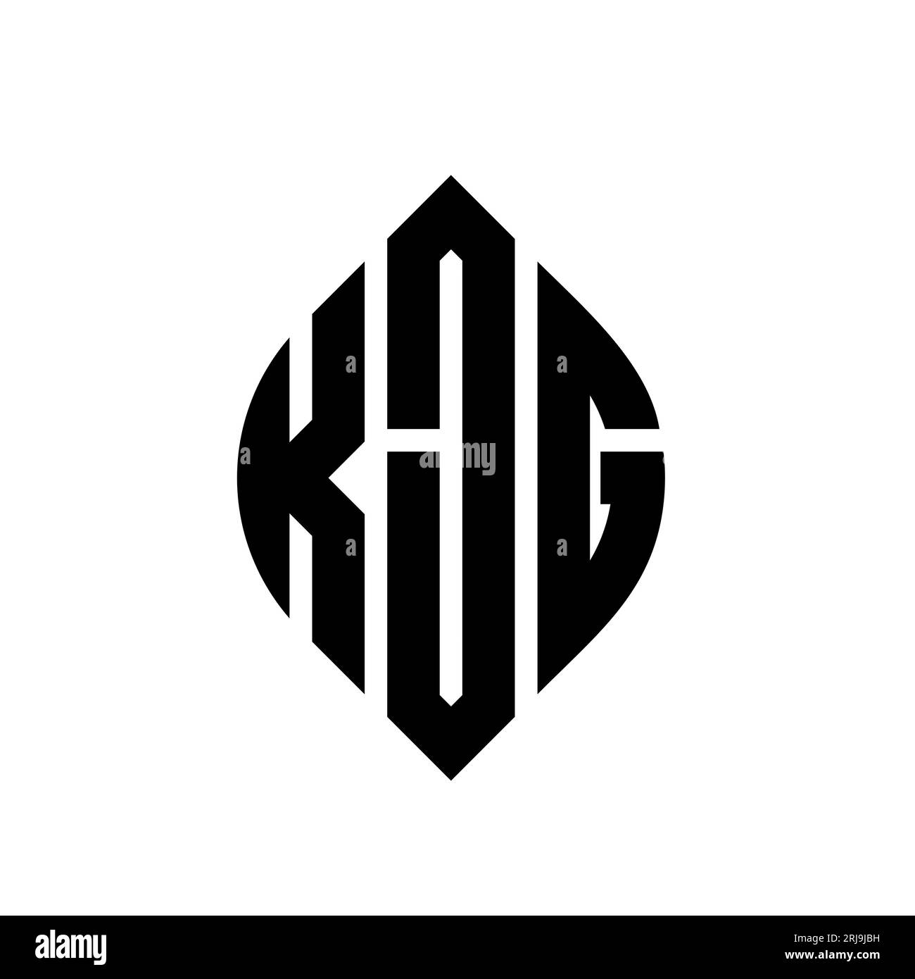 KJG circle letter logo design with circle and ellipse shape. KJG ellipse letters with ...