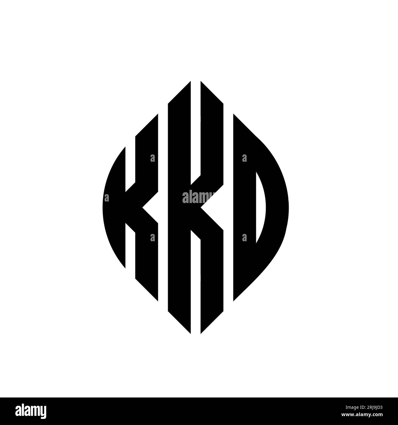 KKD circle letter logo design with circle and ellipse shape. KKD ...
