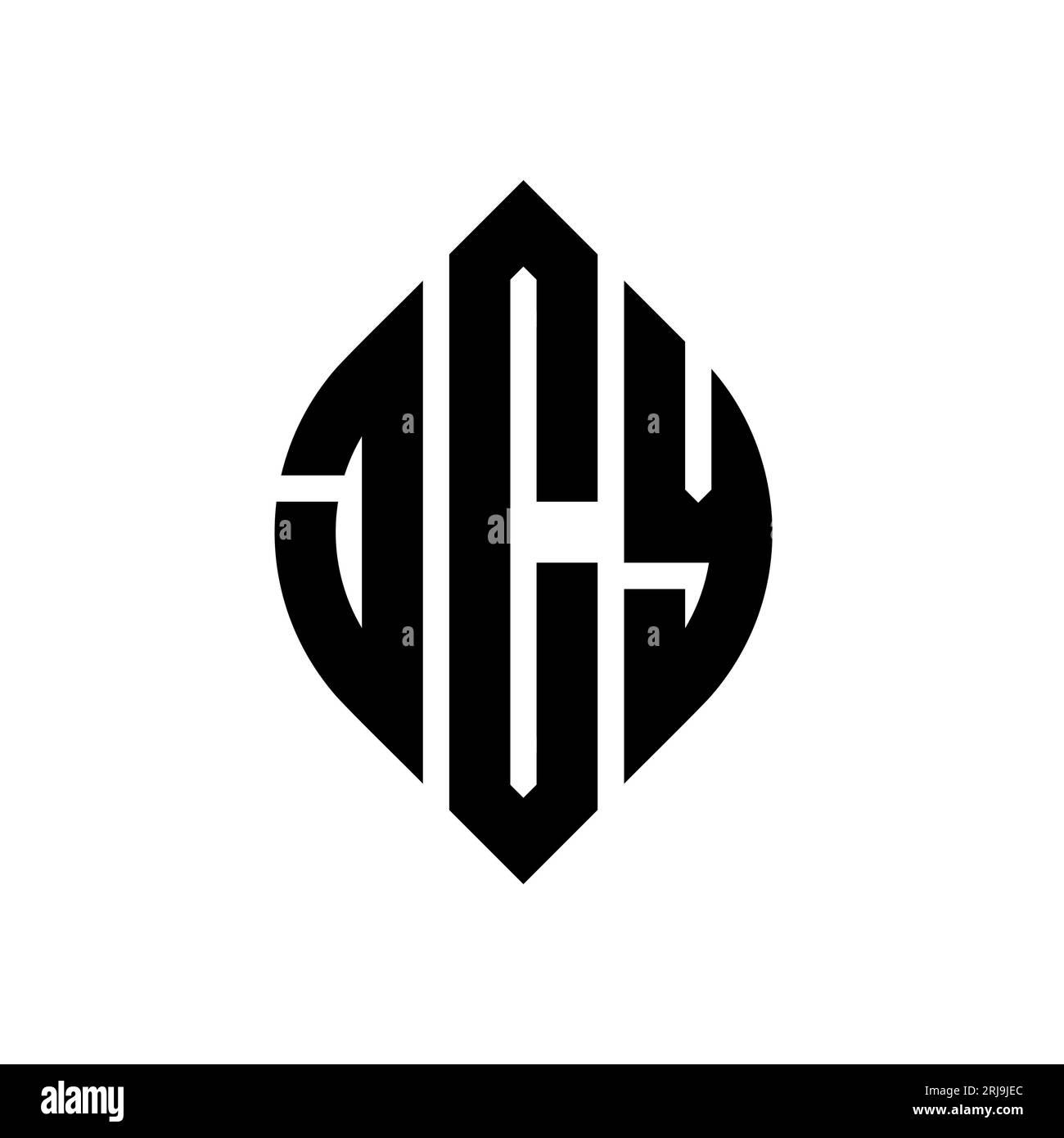 JCY circle letter logo design with circle and ellipse shape. JCY ...