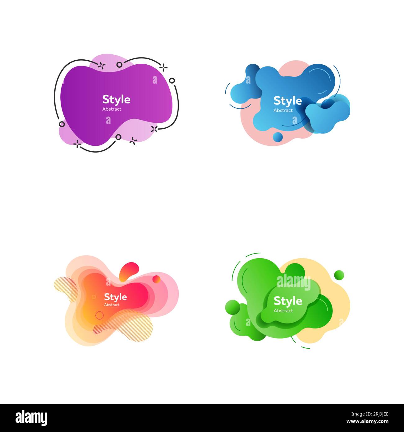 Colorful abstract strokes set Stock Vector Image & Art - Alamy