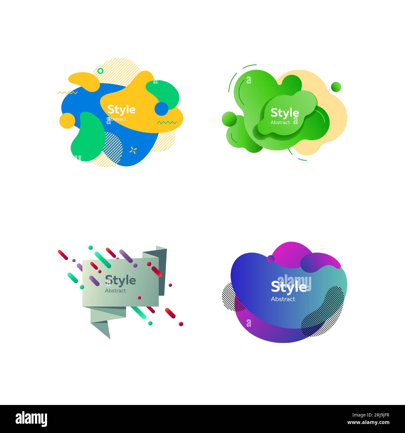 Irregular fluid gradient shapes hi-res stock photography and images - Alamy