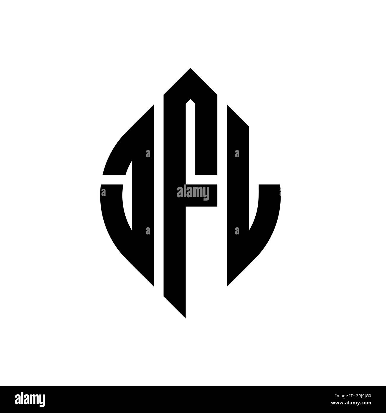 JFL circle letter logo design with circle and ellipse shape. JFL ...