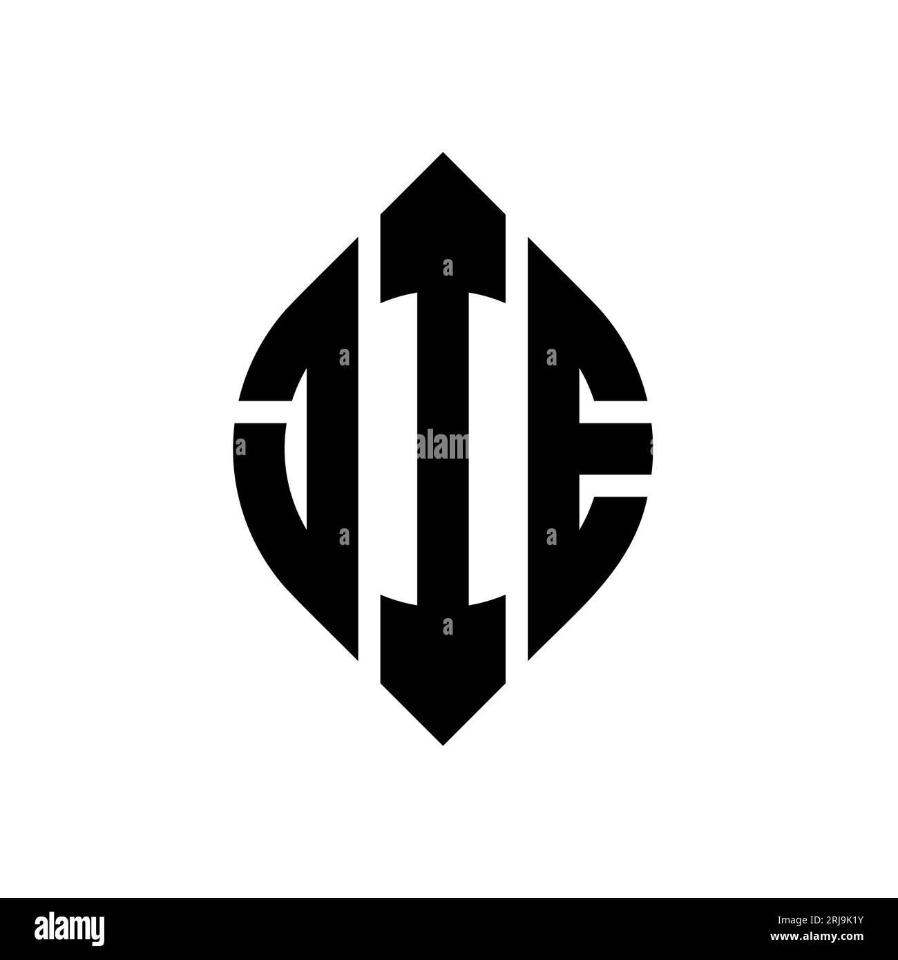 JIE circle letter logo design with circle and ellipse shape. JIE ...
