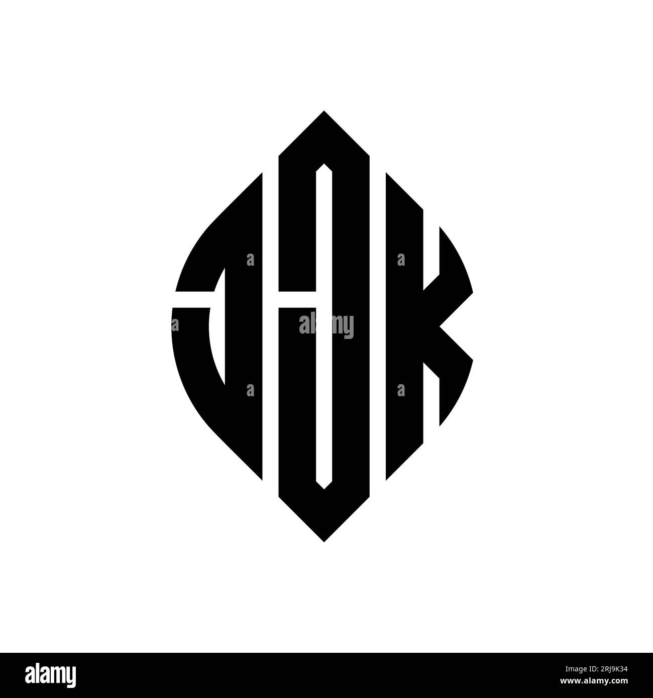JJK circle letter logo design with circle and ellipse shape. JJK ...