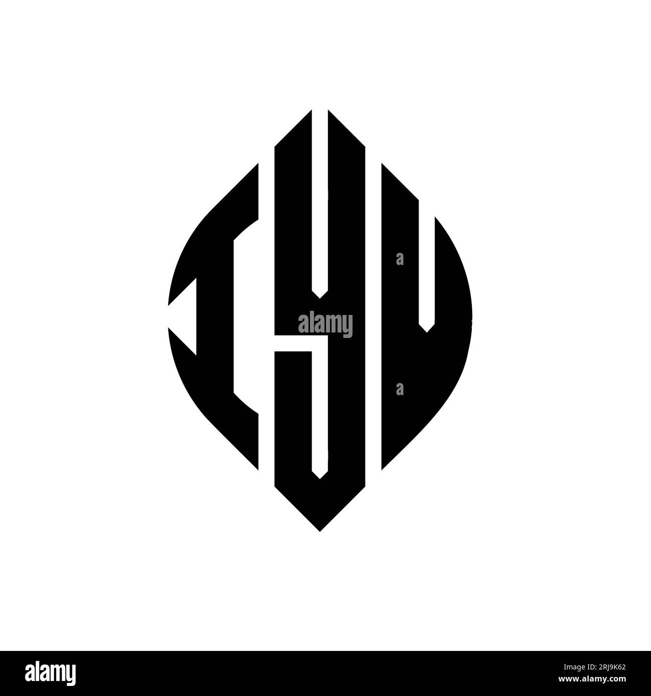 IYV circle letter logo design with circle and ellipse shape. IYV ...