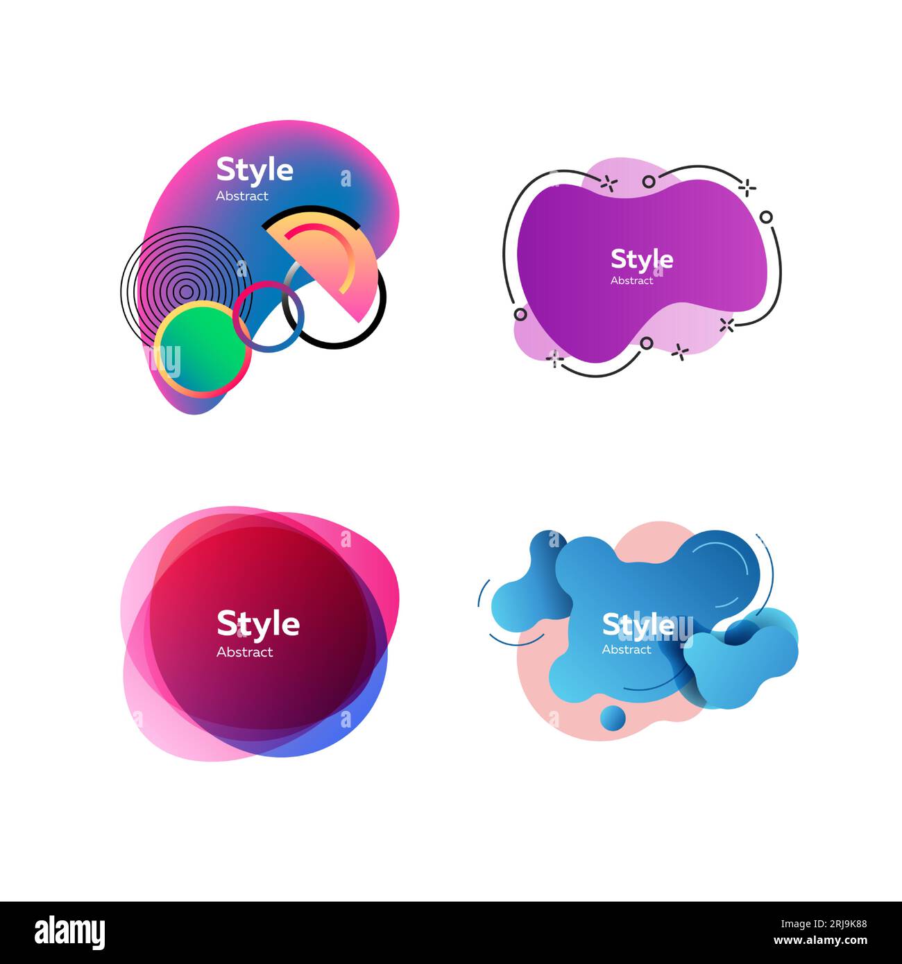 Colorful abstract figures set Stock Vector Image & Art - Alamy