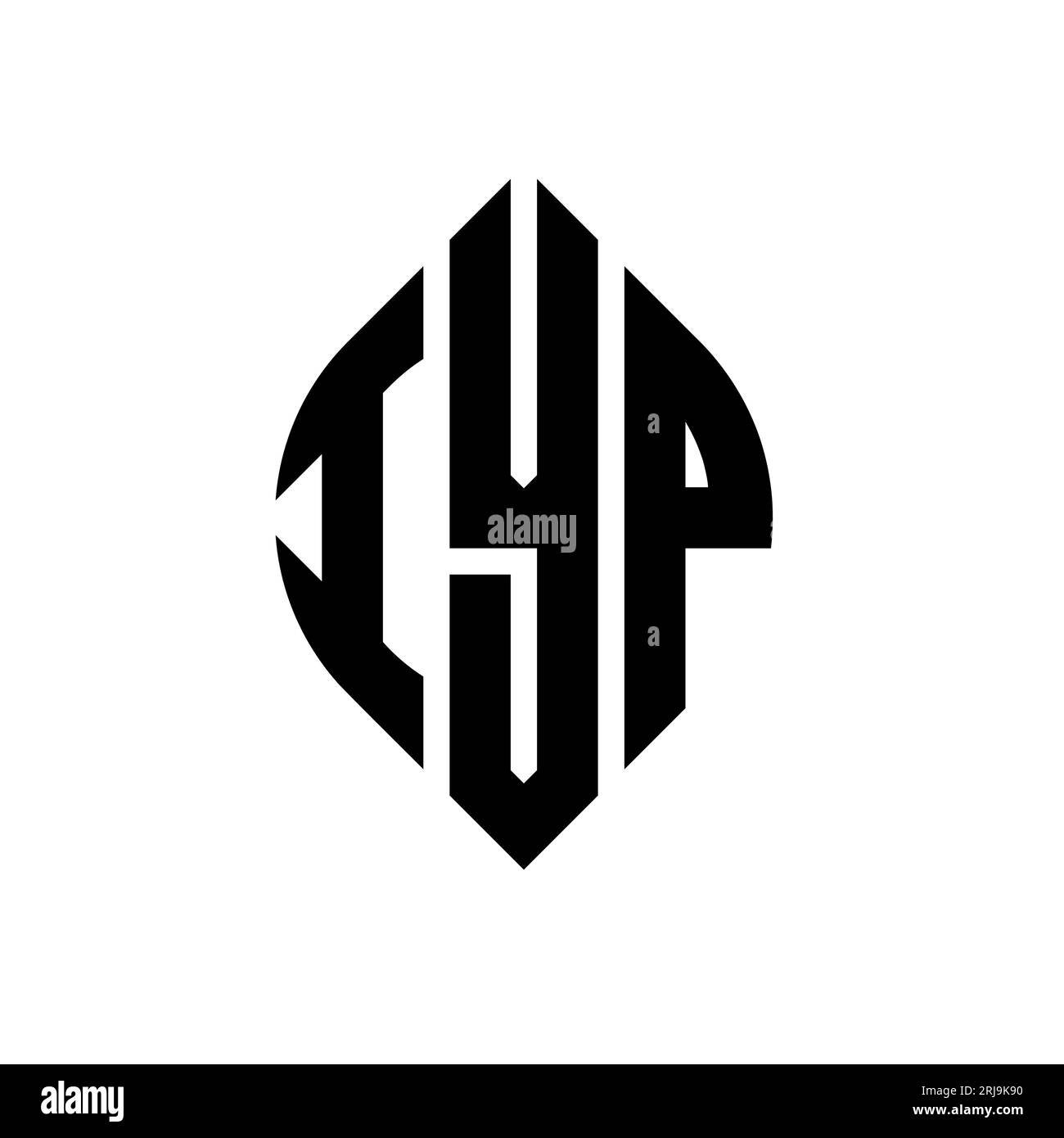 IYP circle letter logo design with circle and ellipse shape. IYP ...