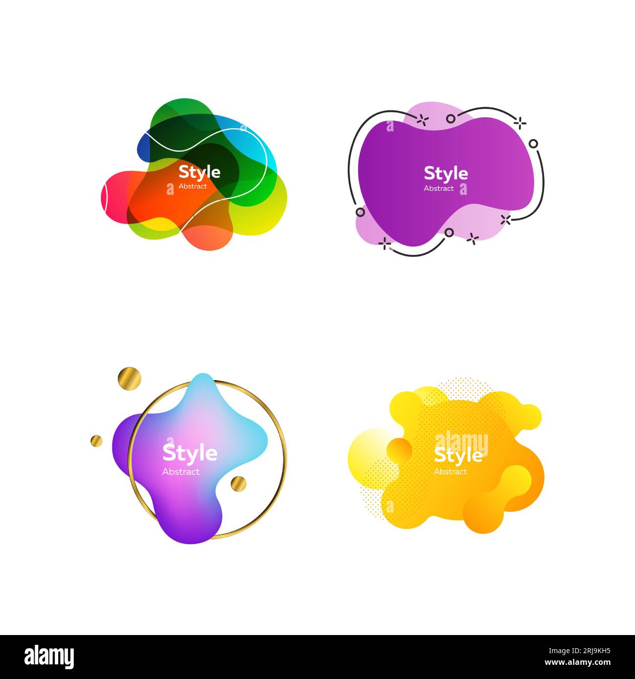 Colorful stain design set Stock Vector Image & Art - Alamy