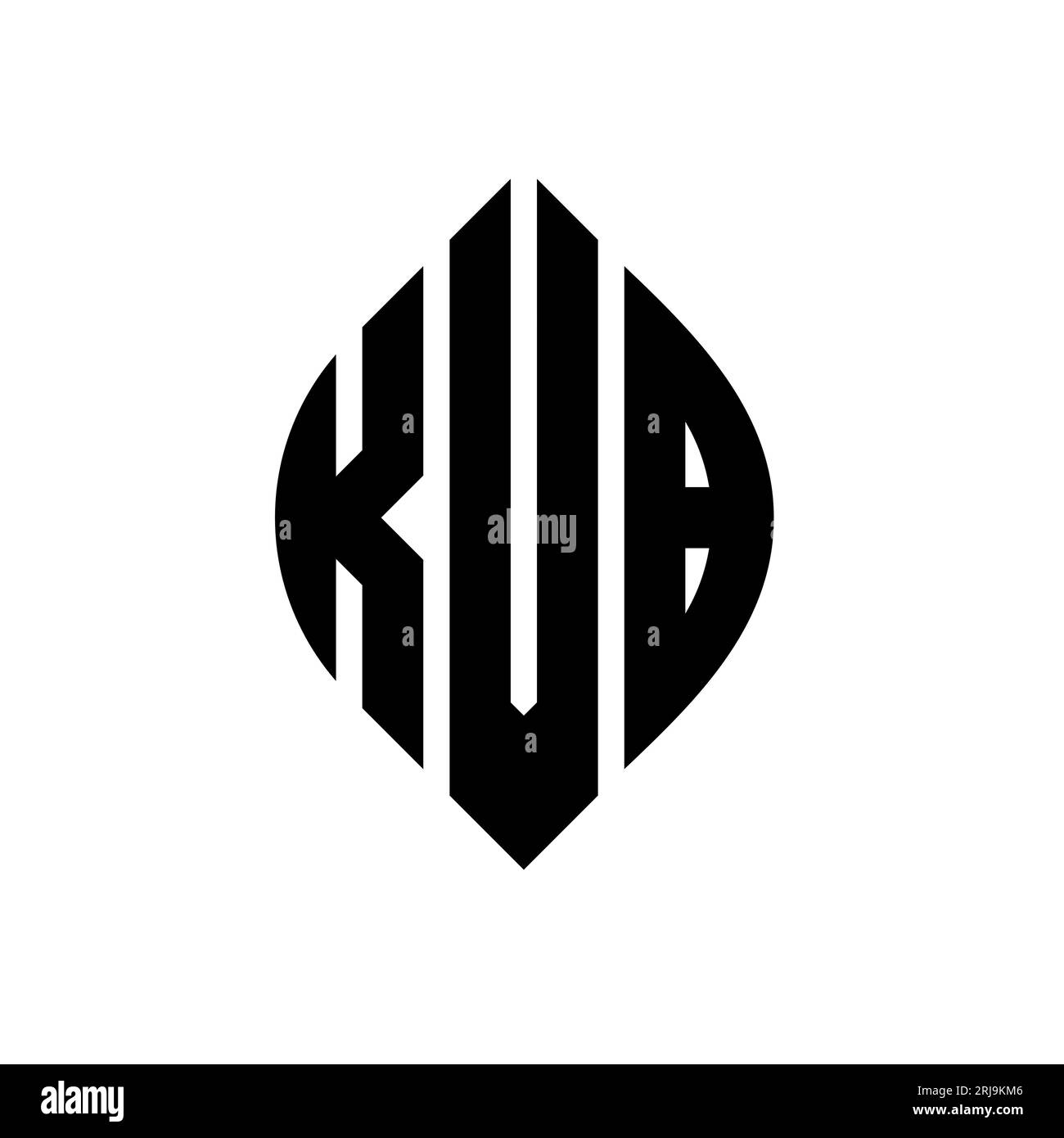 KVB circle letter logo design with circle and ellipse shape. KVB ...