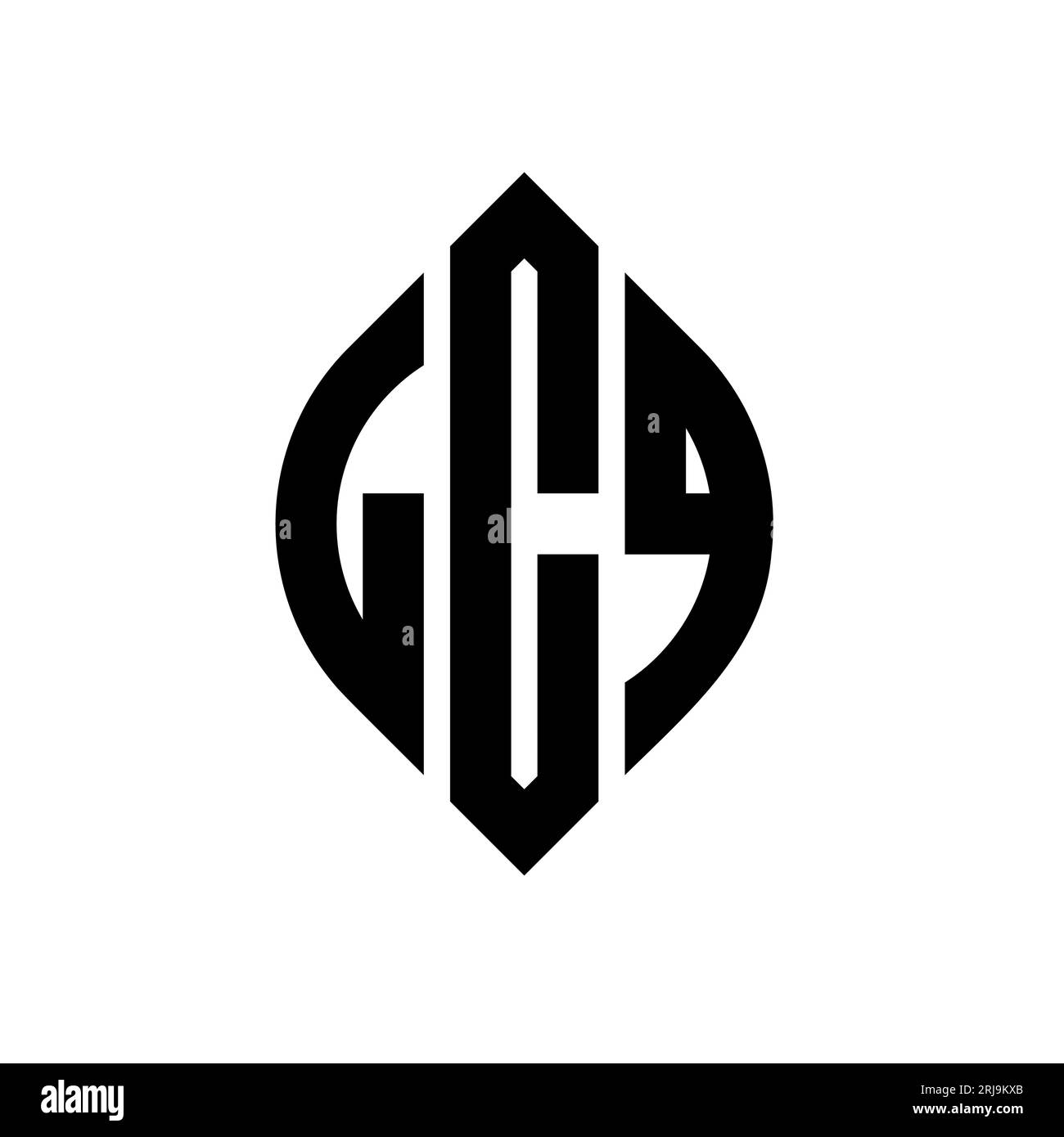 LCQ circle letter logo design with circle and ellipse shape. LCQ ...