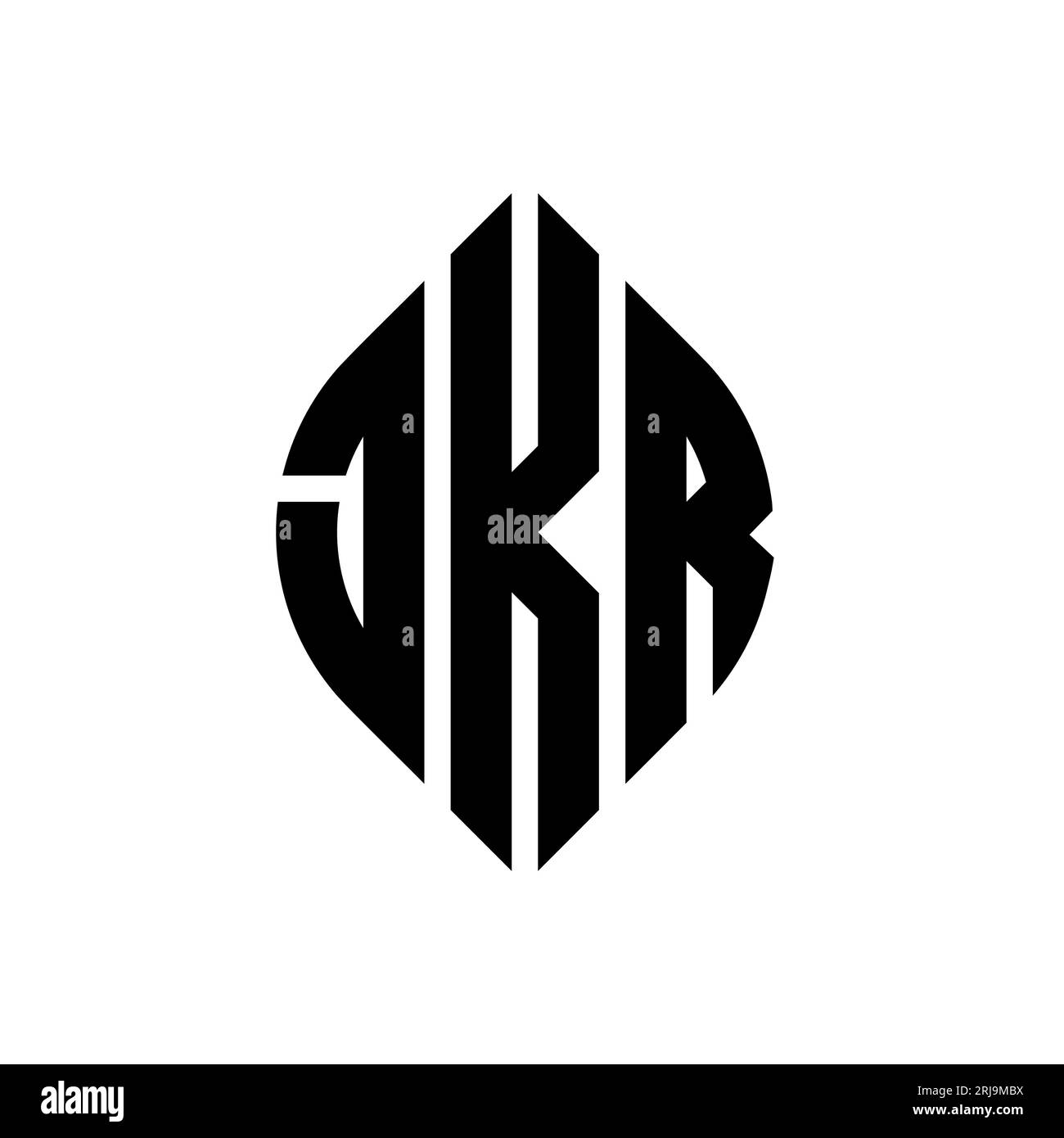 JKR circle letter logo design with circle and ellipse shape. JKR ...