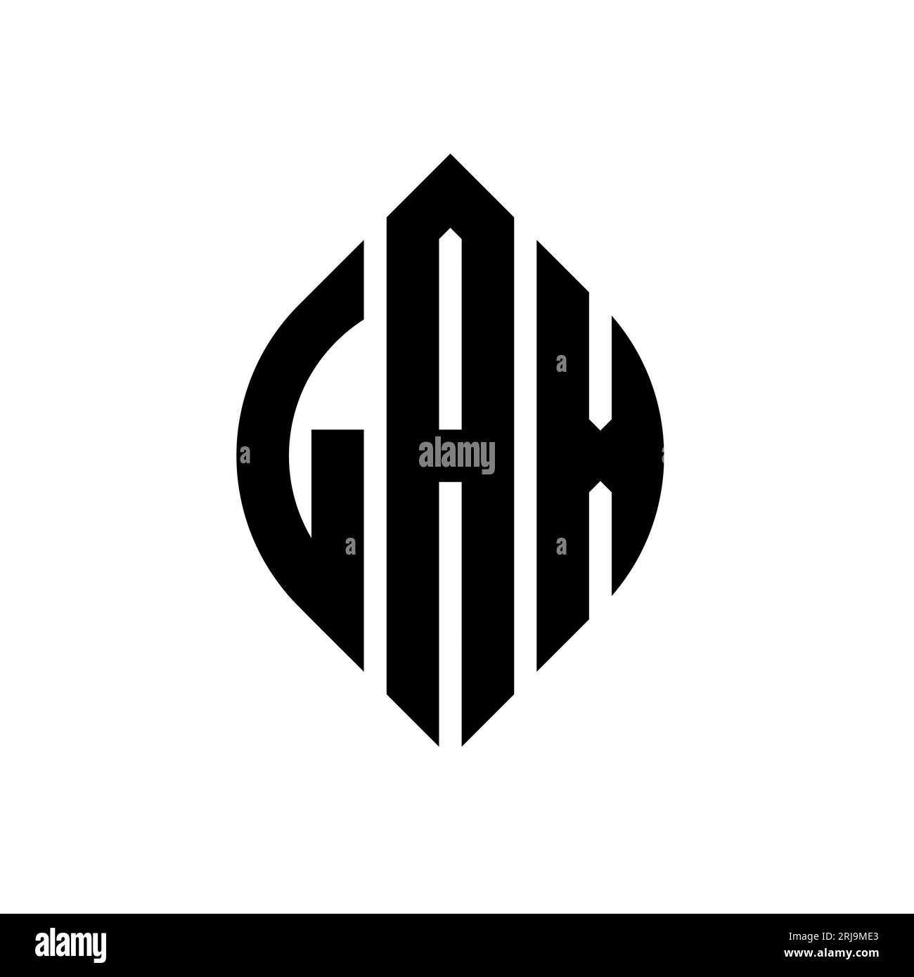 LAX circle letter logo design with circle and ellipse shape. LAX ...