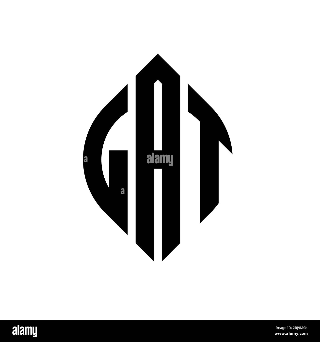 LAT circle letter logo design with circle and ellipse shape. LAT ...