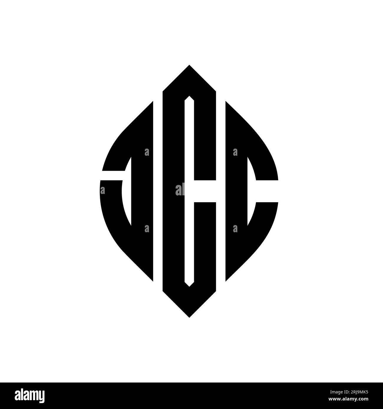 JCC circle letter logo design with circle and ellipse shape. JCC ...