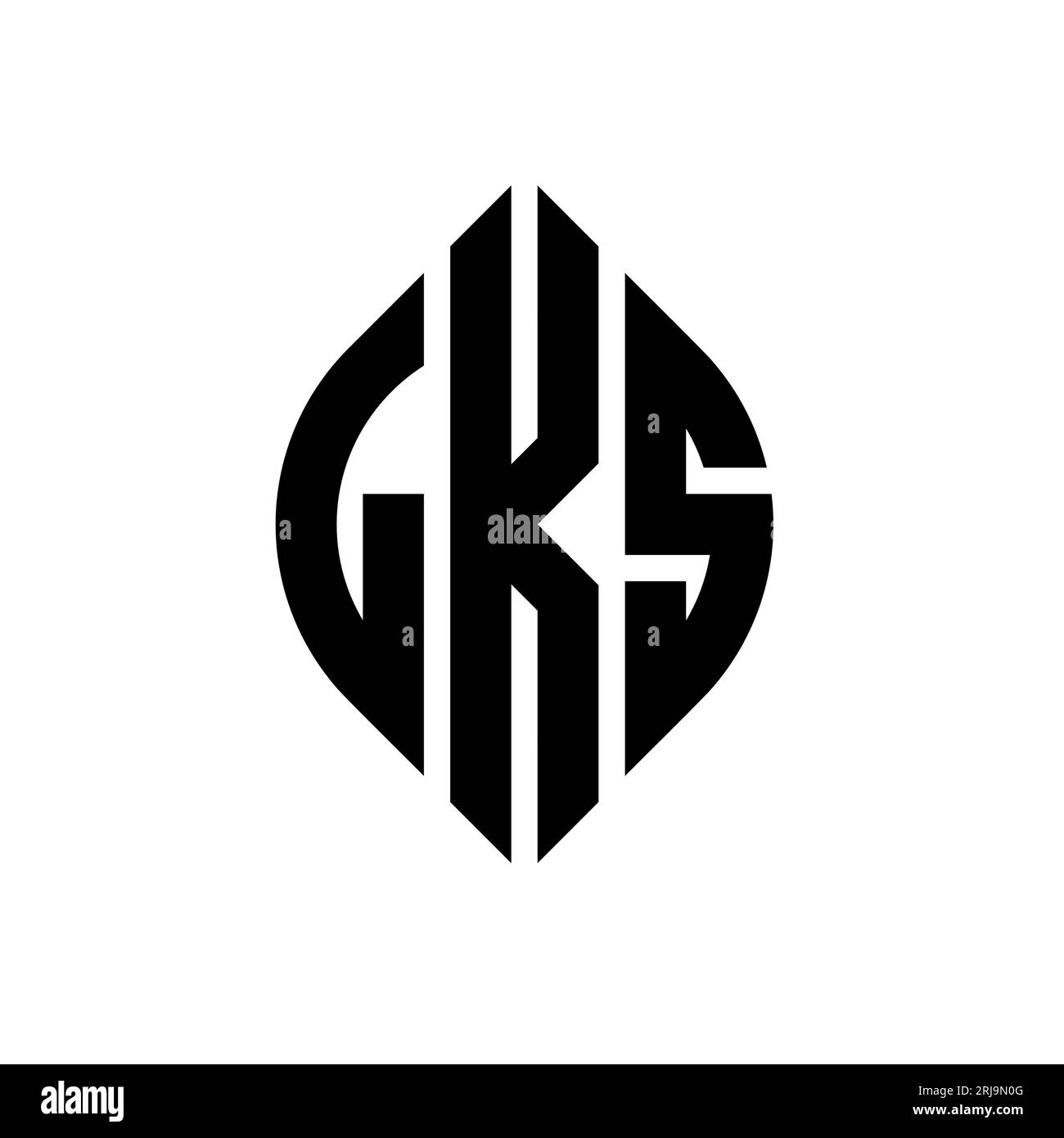 LKS circle letter logo design with circle and ellipse shape. LKS ...