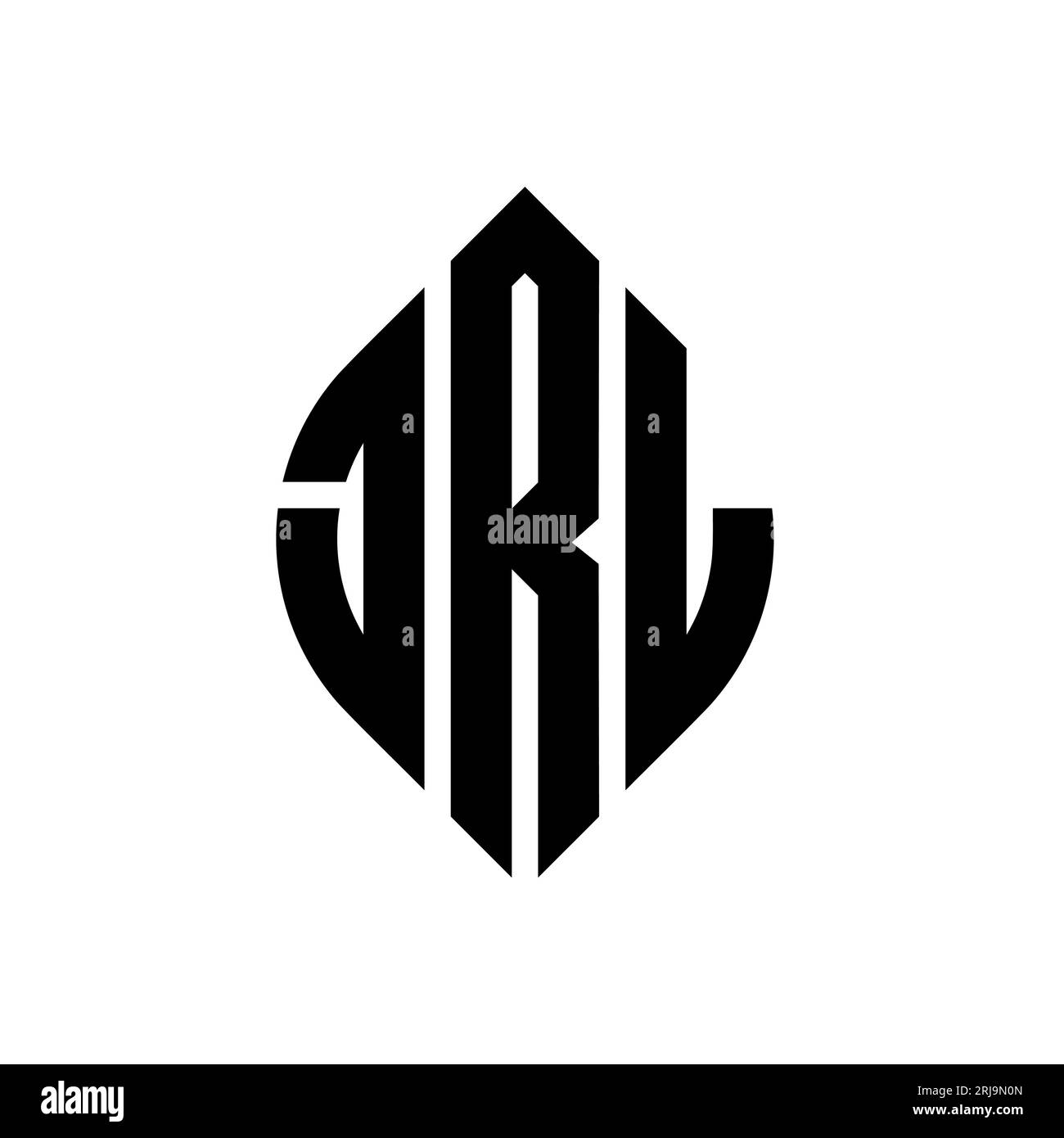JRL circle letter logo design with circle and ellipse shape. JRL ...