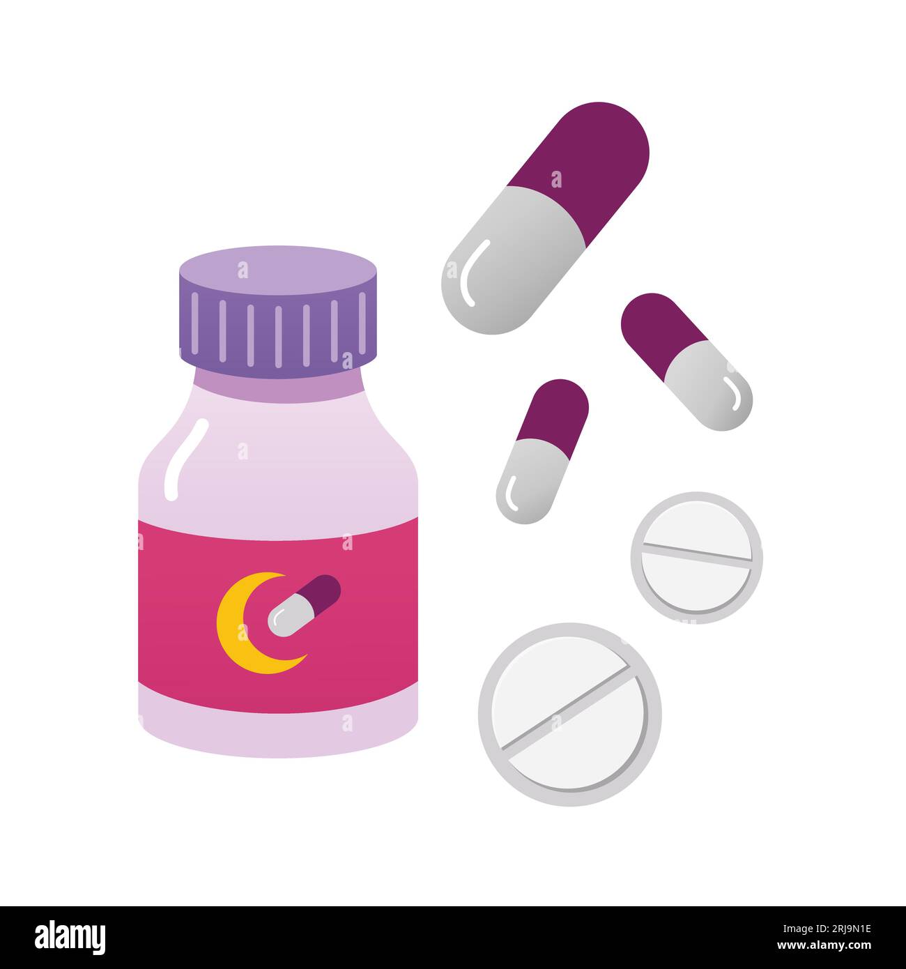 Bottle of sleeping pills. Dormitive tablets. pills for better sleeping ...