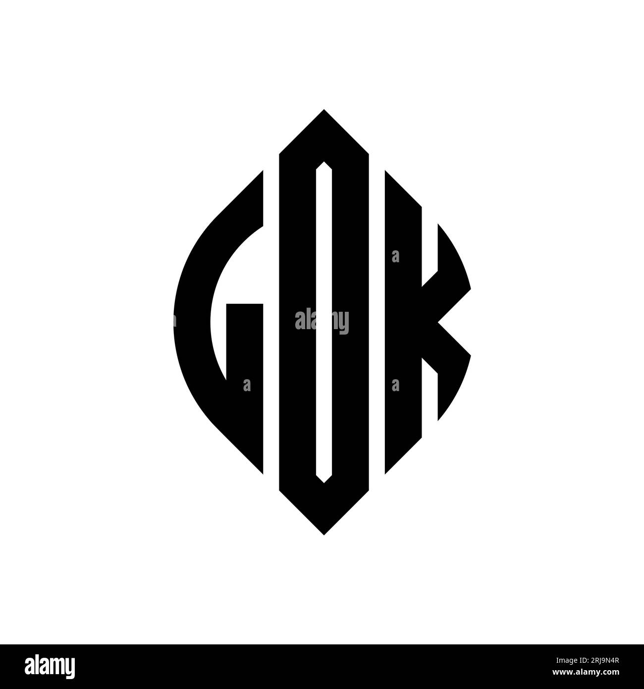LOK circle letter logo design with circle and ellipse shape. LOK ellipse letters with ...