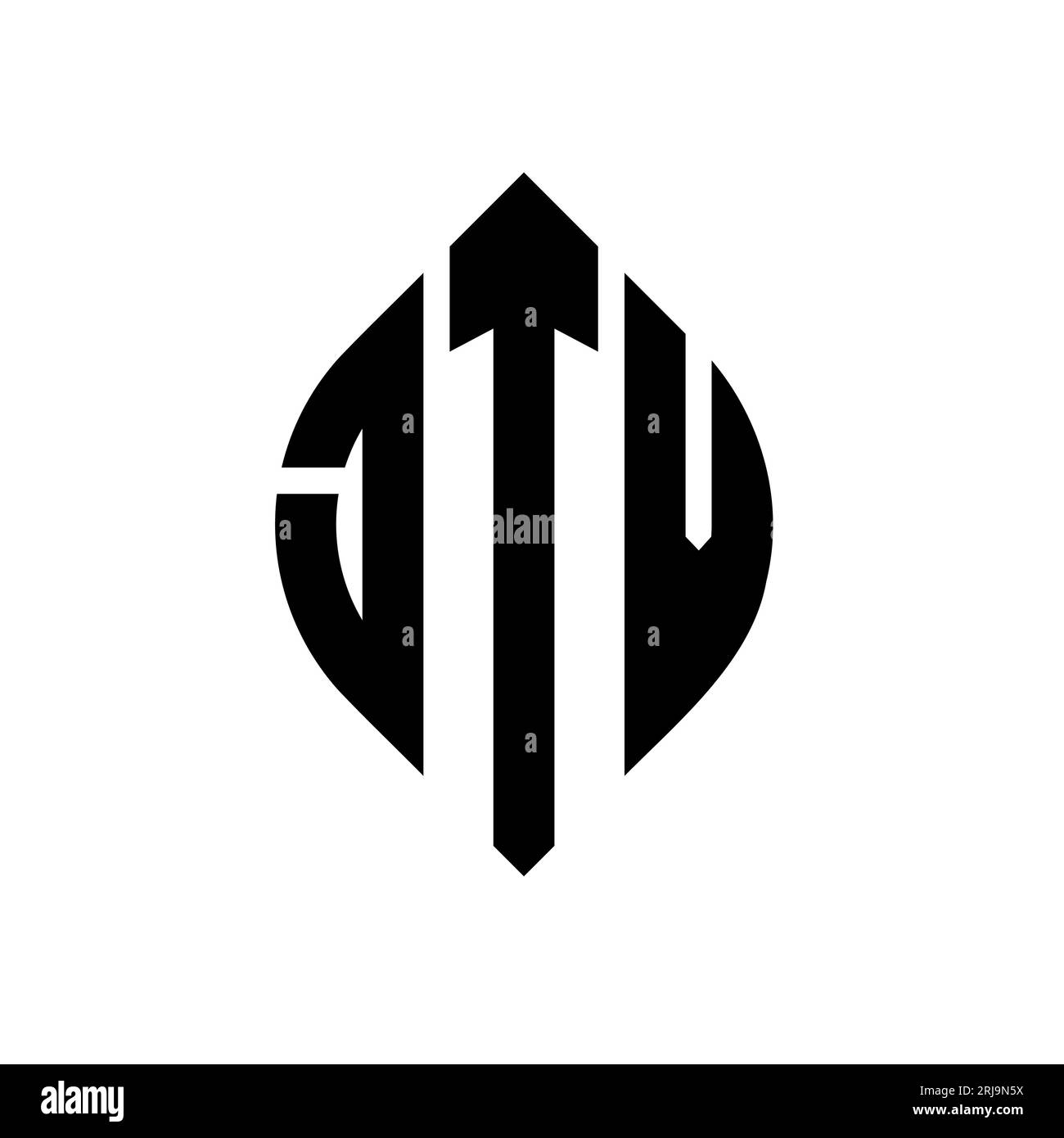 JTV circle letter logo design with circle and ellipse shape. JTV ...