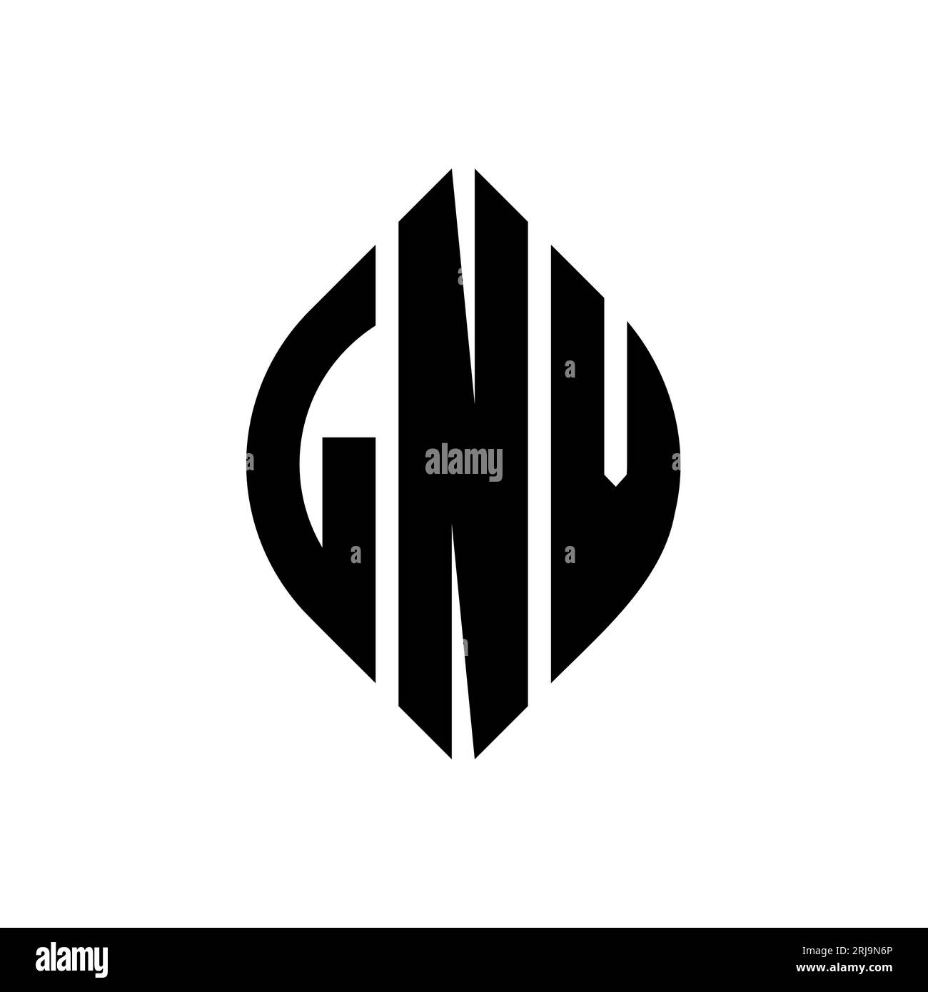 LNV circle letter logo design with circle and ellipse shape. LNV ...