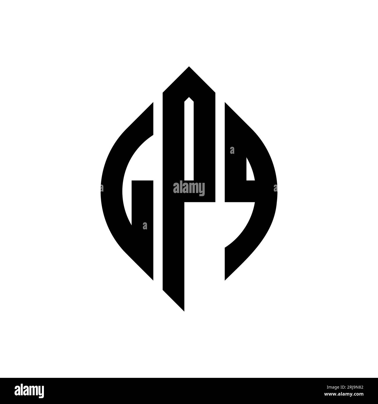 LPQ circle letter logo design with circle and ellipse shape. LPQ ...