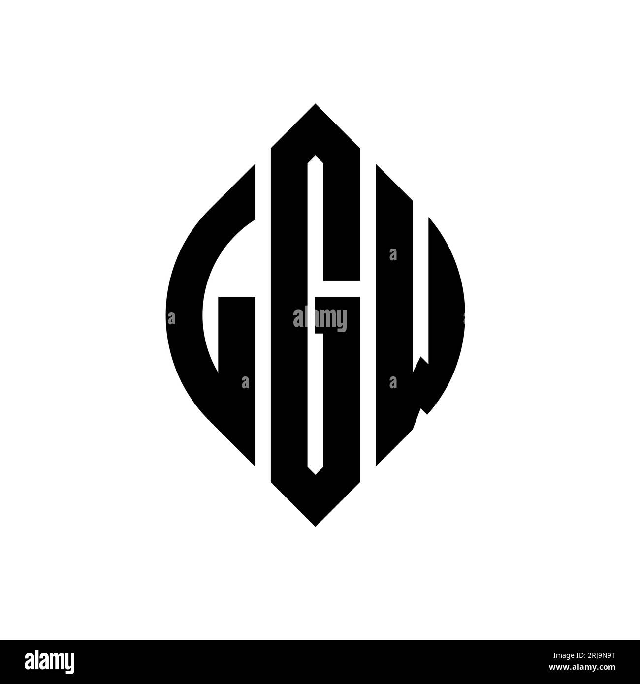 LGW circle letter logo design with circle and ellipse shape. LGW ...