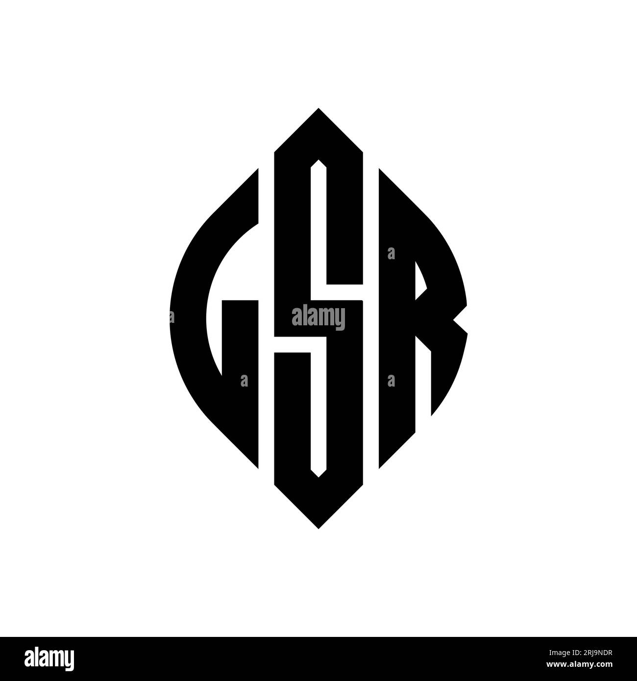 LSR circle letter logo design with circle and ellipse shape. LSR ...