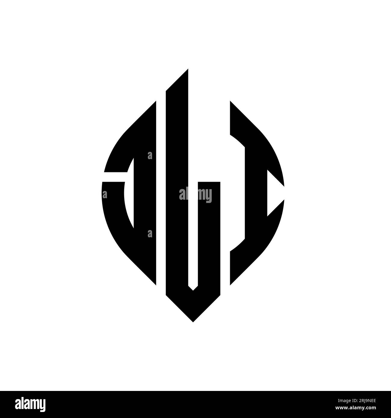 JLI circle letter logo design with circle and ellipse shape. JLI ...